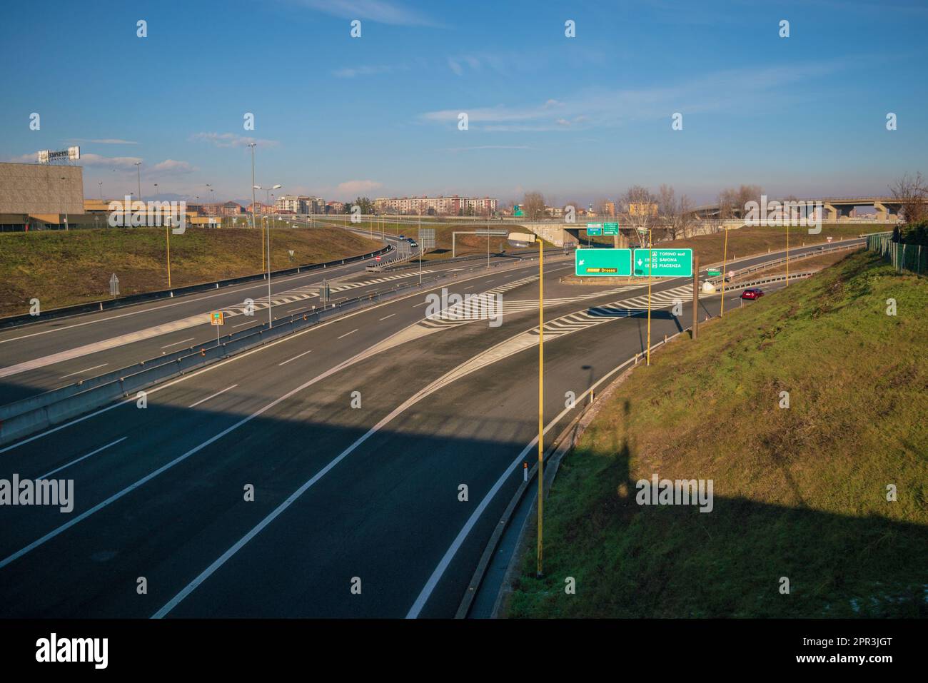 motorway, motorway junction, without indication of place and transit is ...