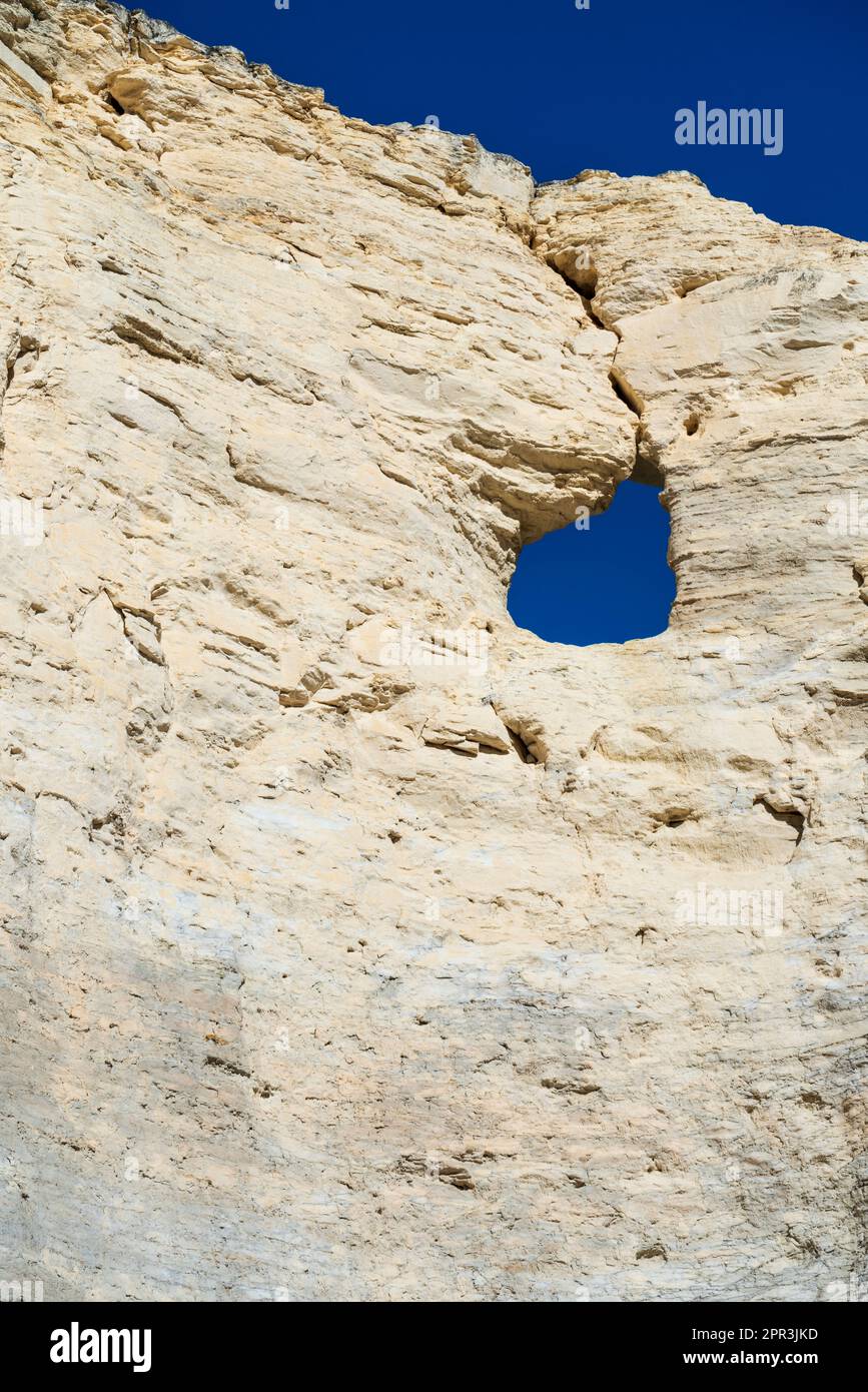Monument Rocks, Large Chalk Formations in Kansas Stock Photo - Alamy