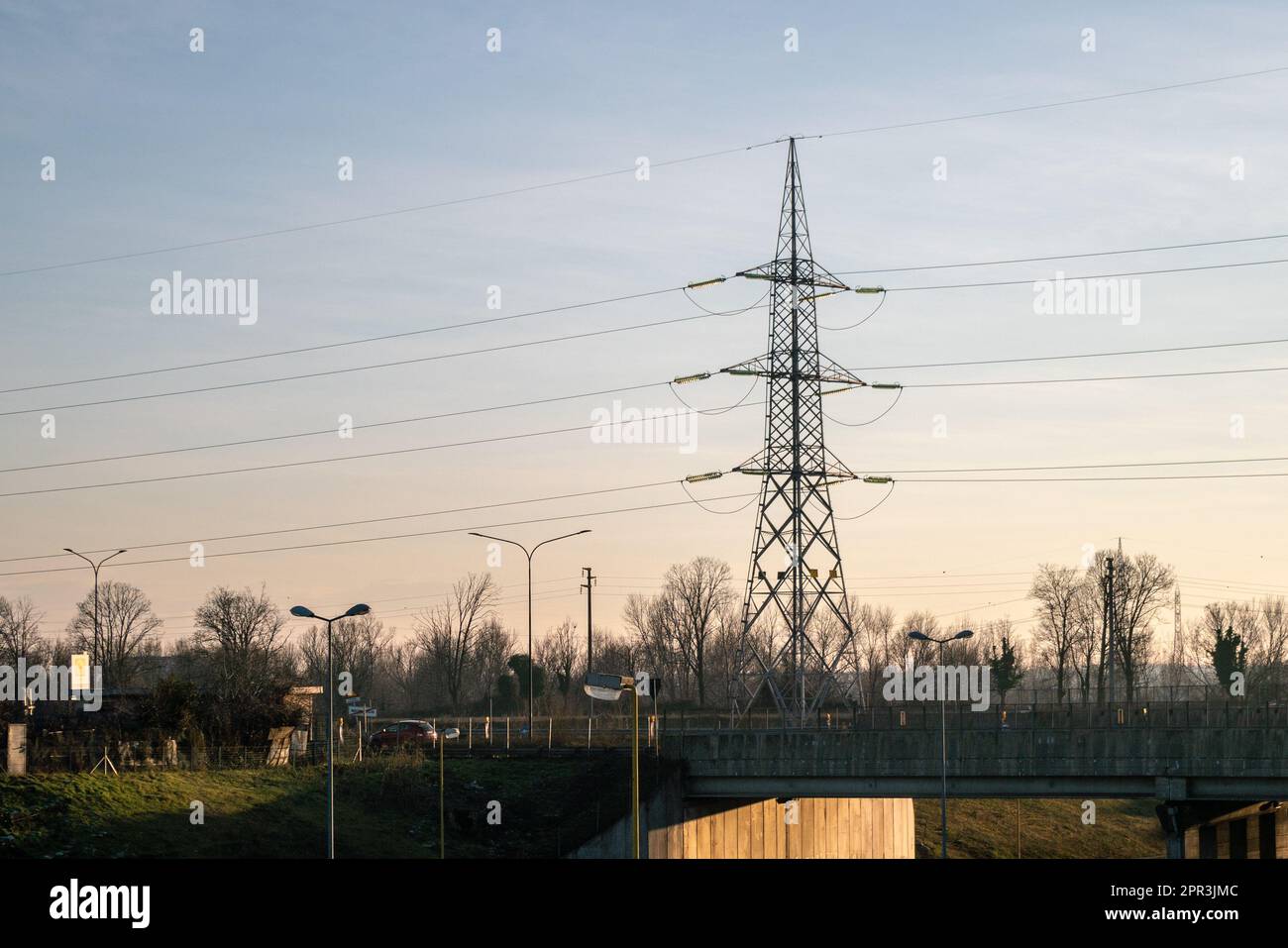 electricity pylon, energy crisis and energy cost, two increasingly ...