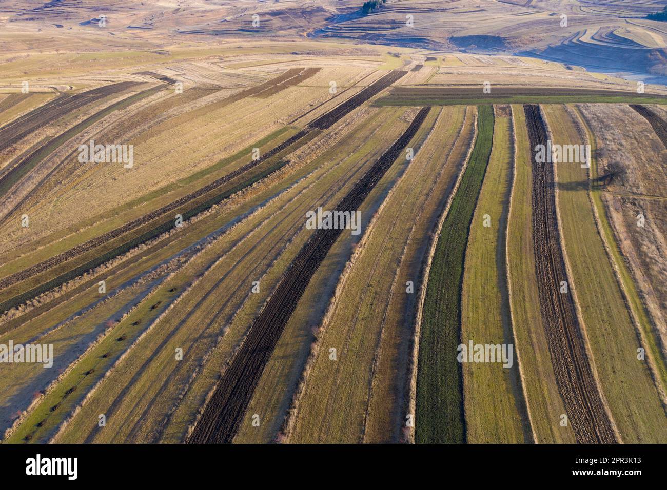 Aerial view agricultural fields corn hi-res stock photography and ...