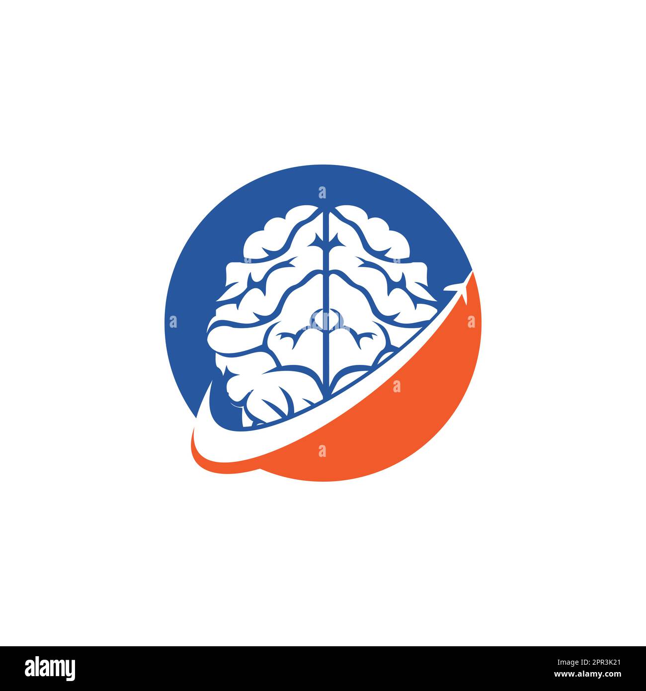 Smart travel vector logo design. Brain travel logo icon design Stock ...