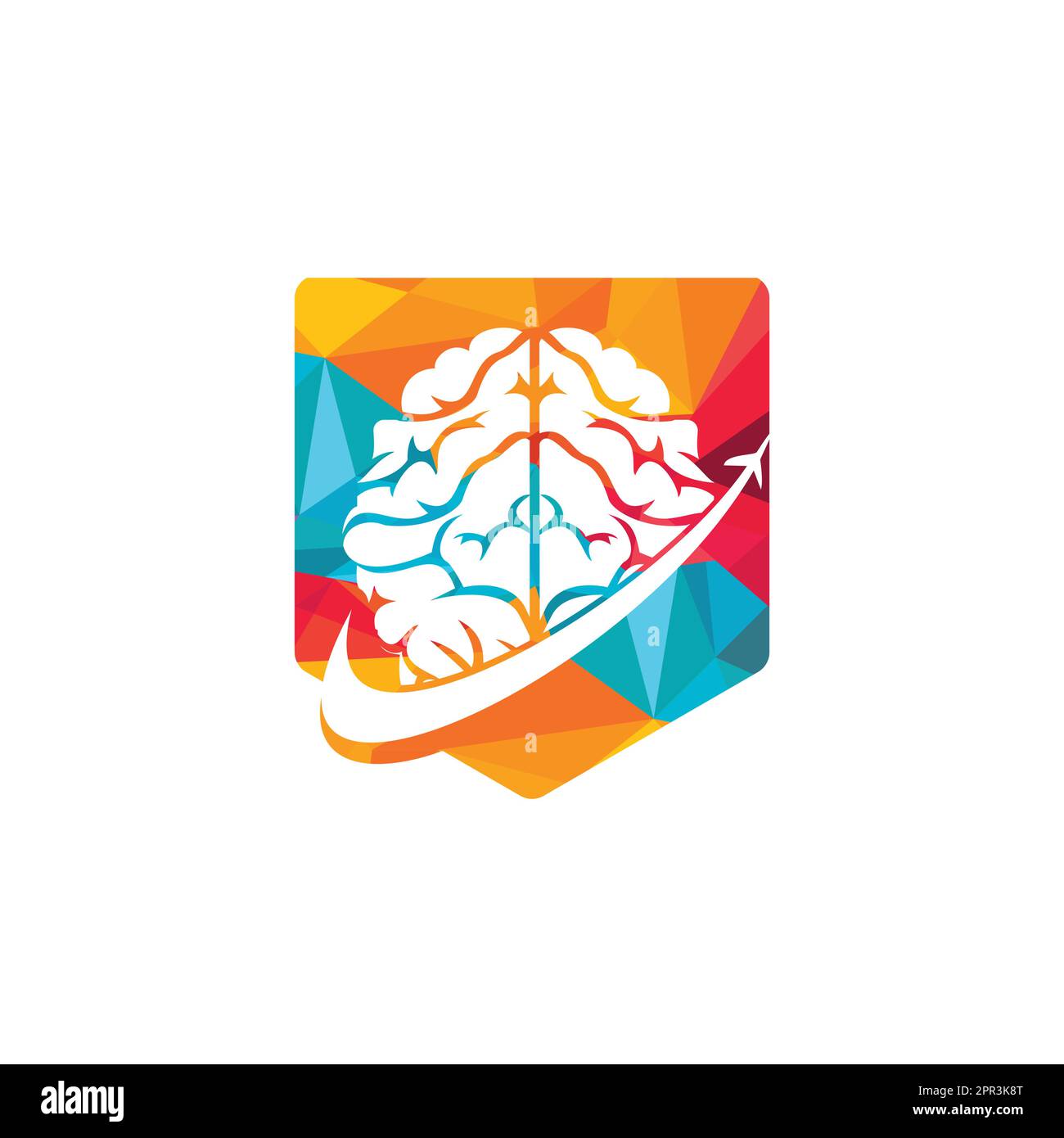 Smart travel vector logo design. Brain travel logo icon design Stock ...