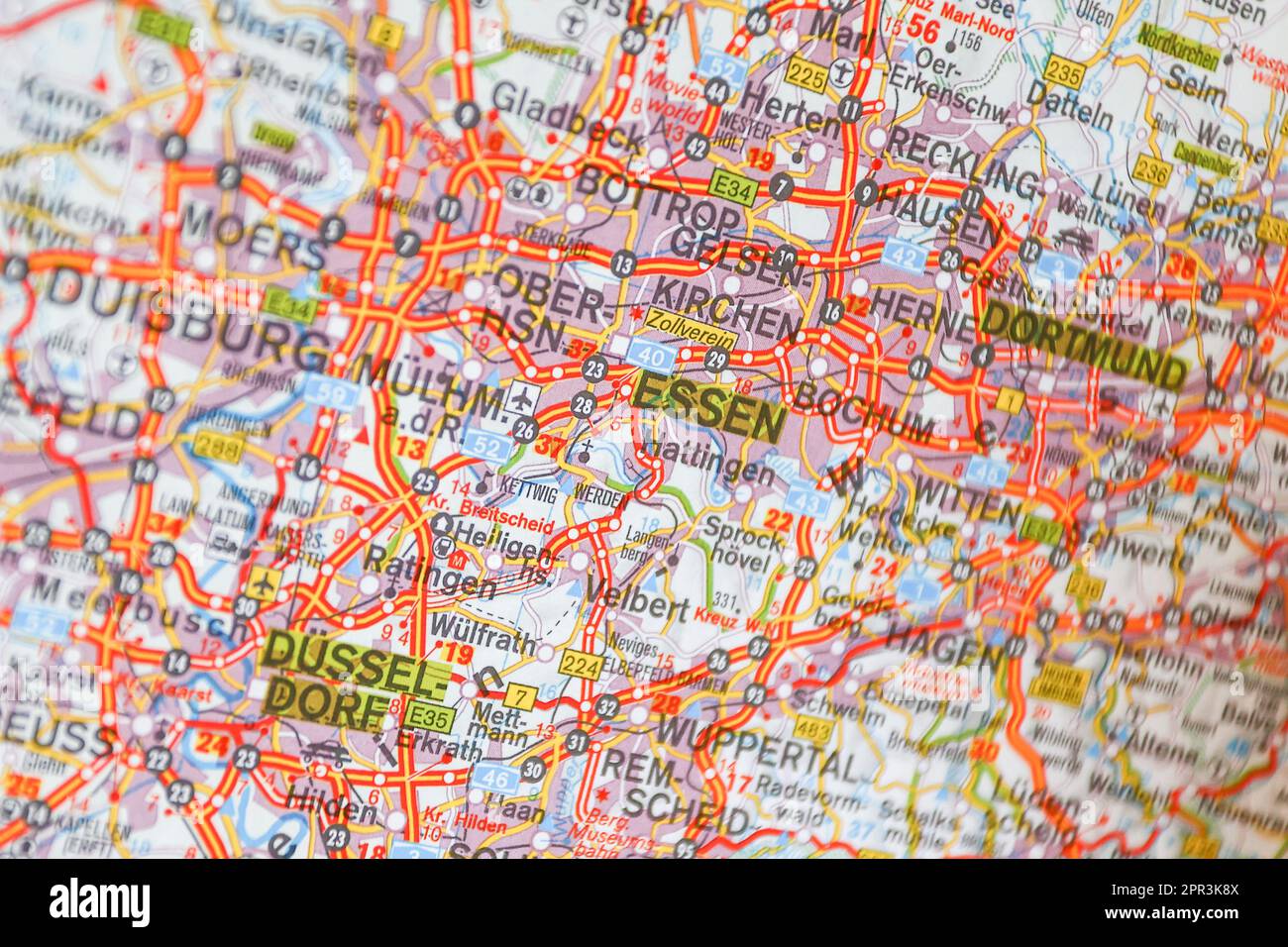 Ratingen, Germany, 26 April 2023. View of the German city of Essen, of ...