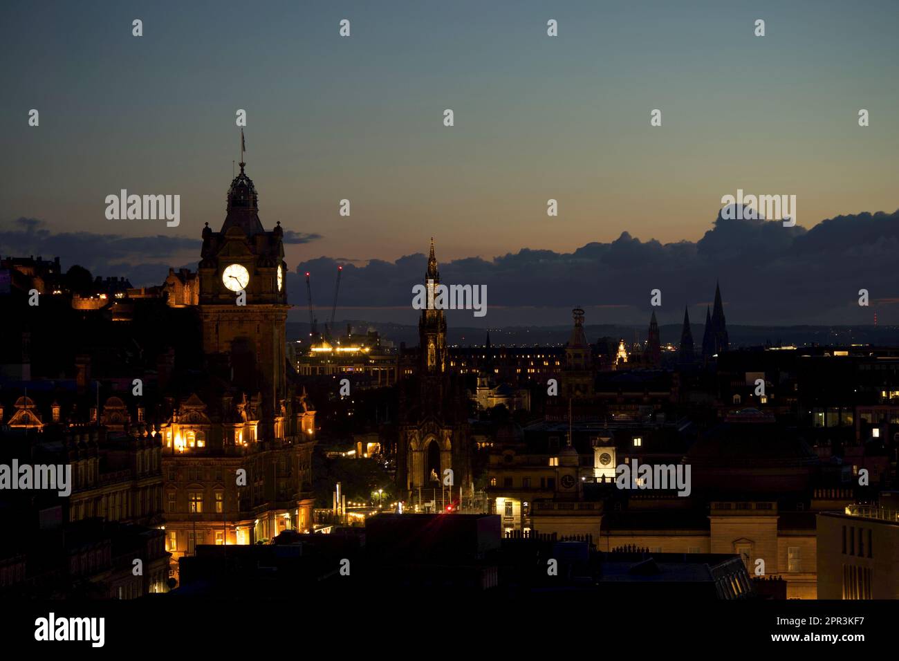 Edinburgh View at Night Stock Photo - Alamy
