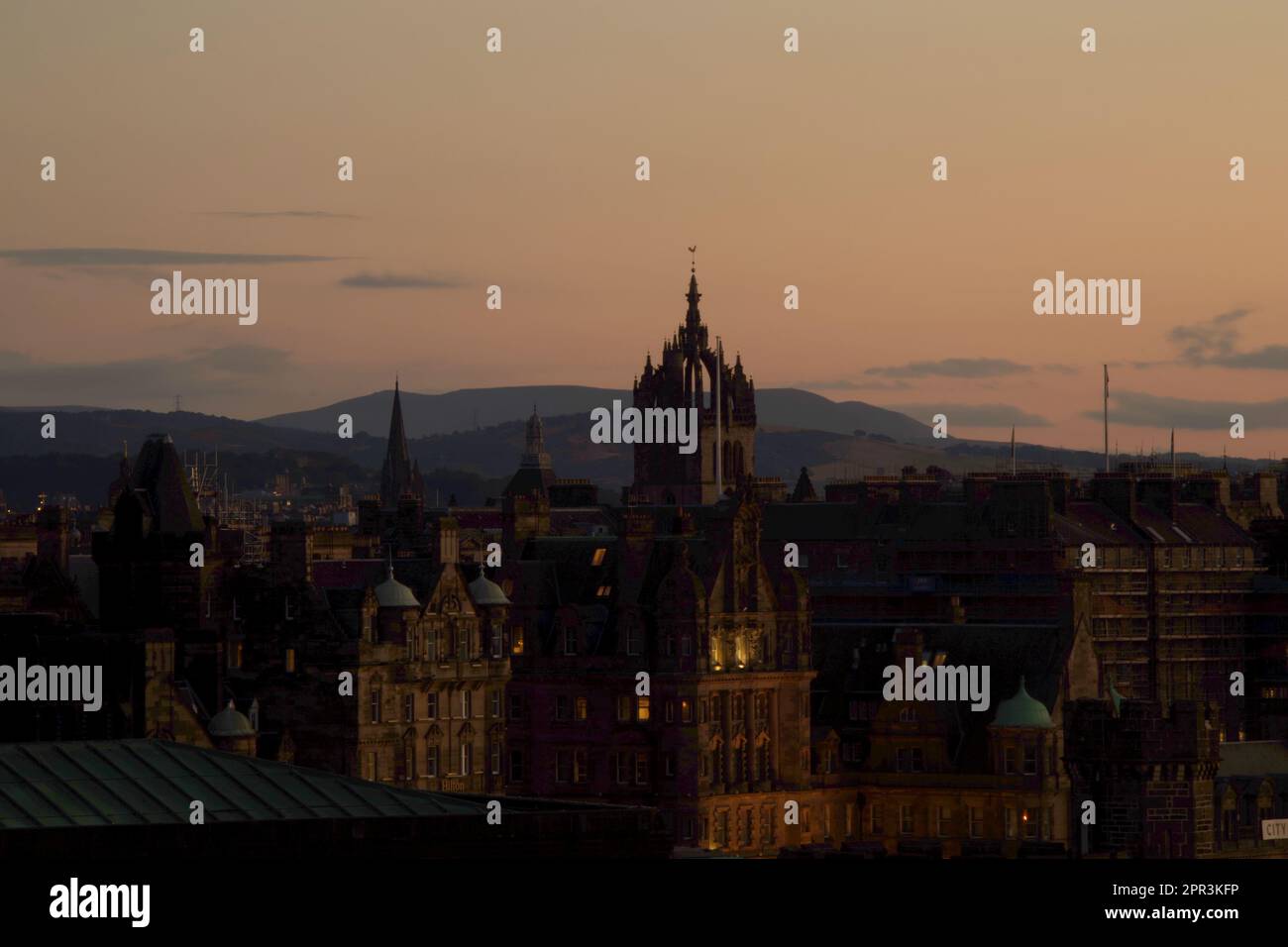 Edinburgh View at Night Stock Photo - Alamy