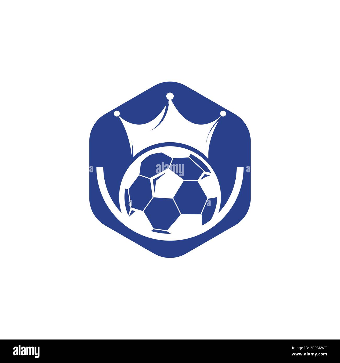 Soccer king vector logo design. Football and crown icon design Stock ...