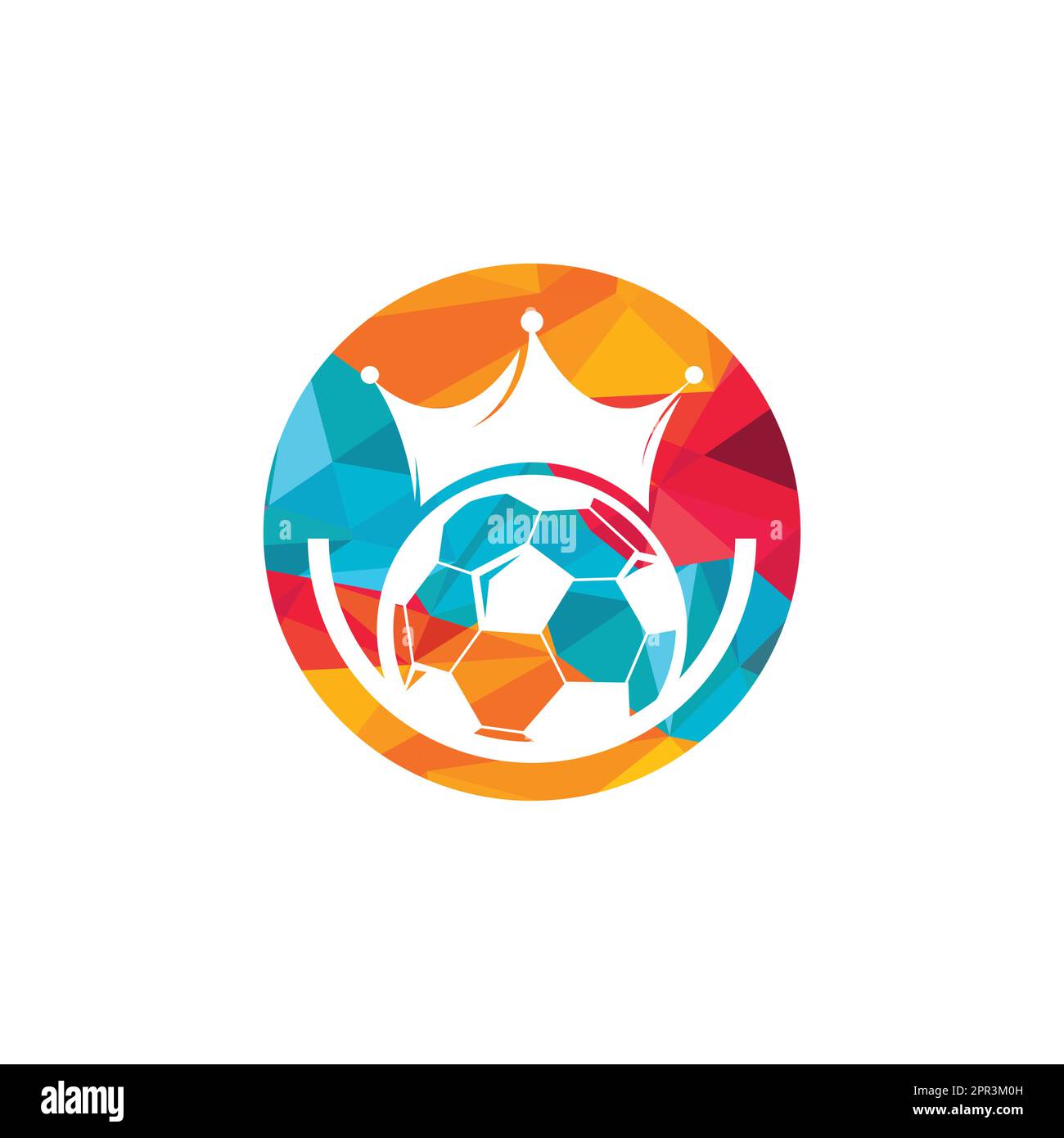 Soccer king vector logo design. Football and crown icon design Stock ...