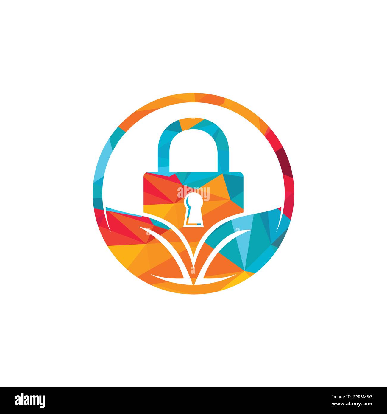 Padlock leaf vector logo design. Nature security lock logo design ...