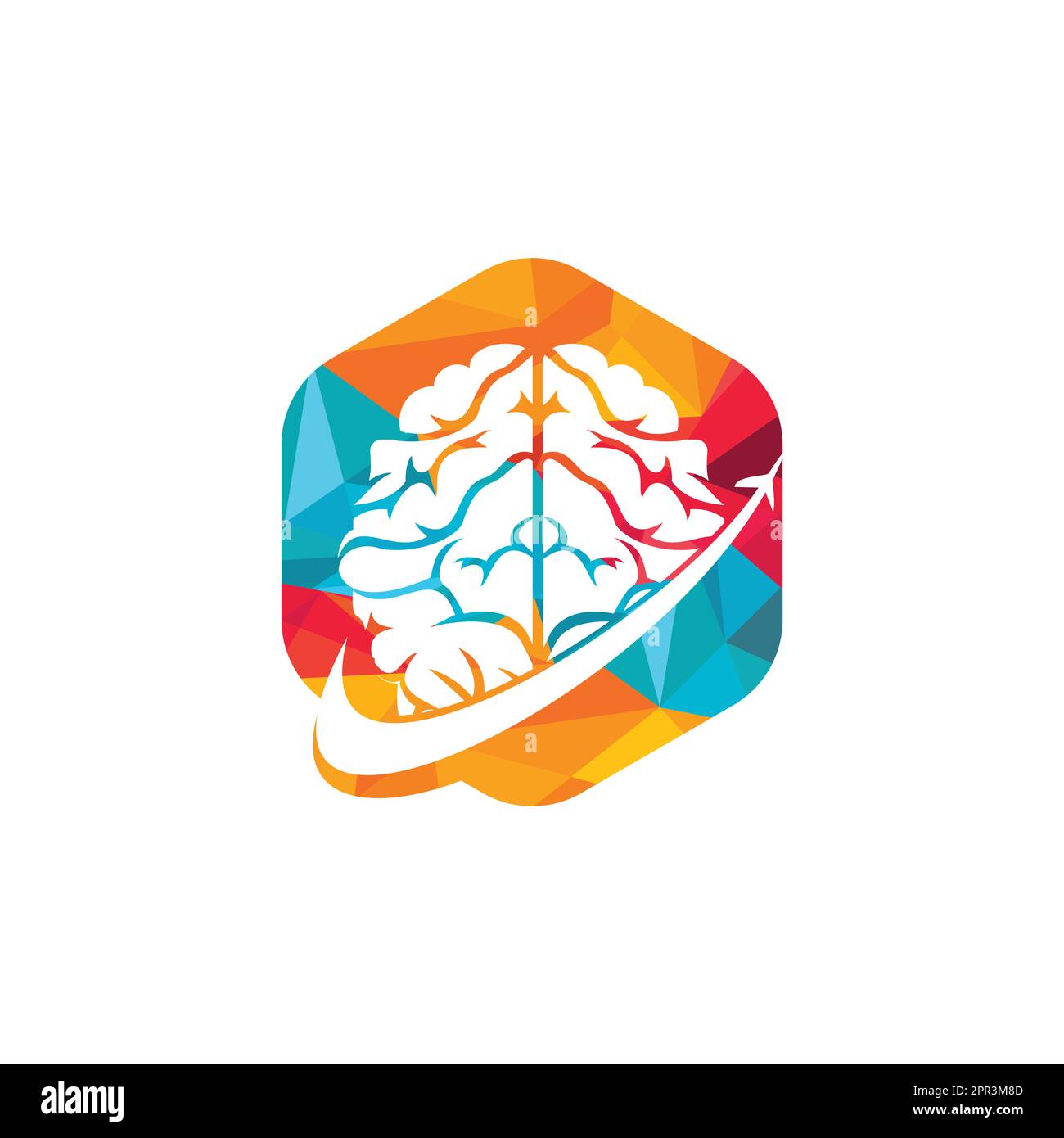 Smart travel vector logo design. Brain travel logo icon design Stock ...