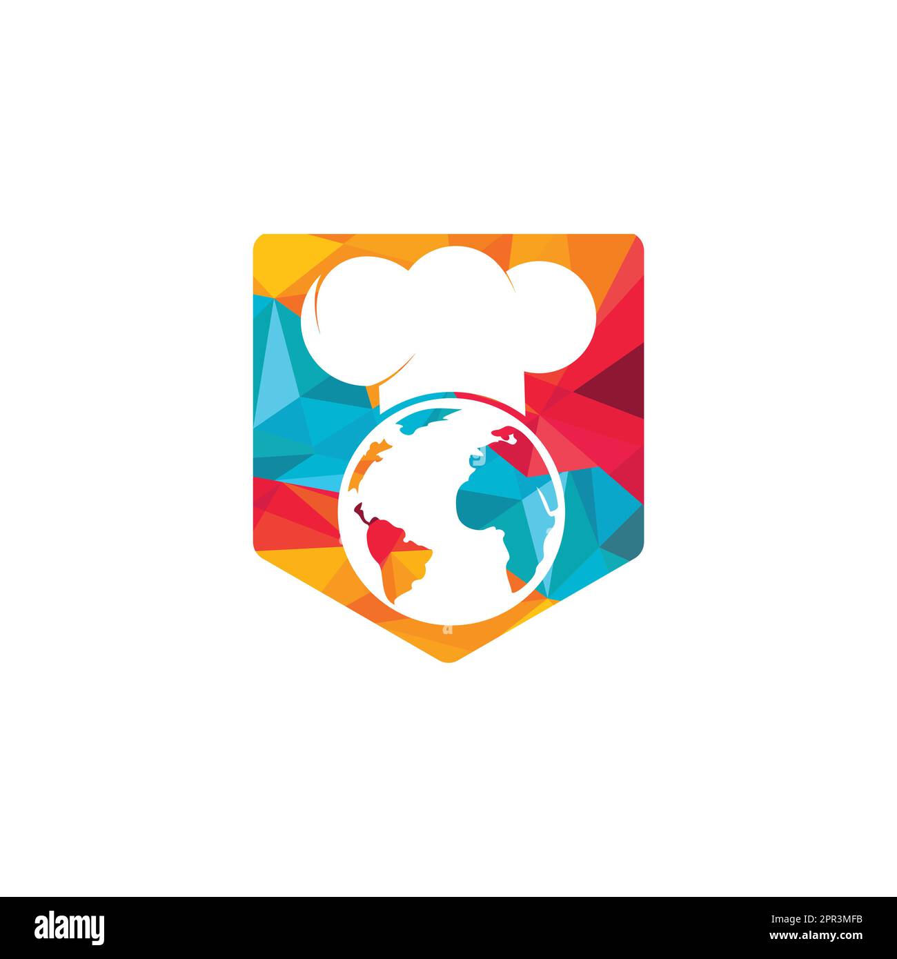 Global chef vector logo design. Cooking planet vector logo design ...