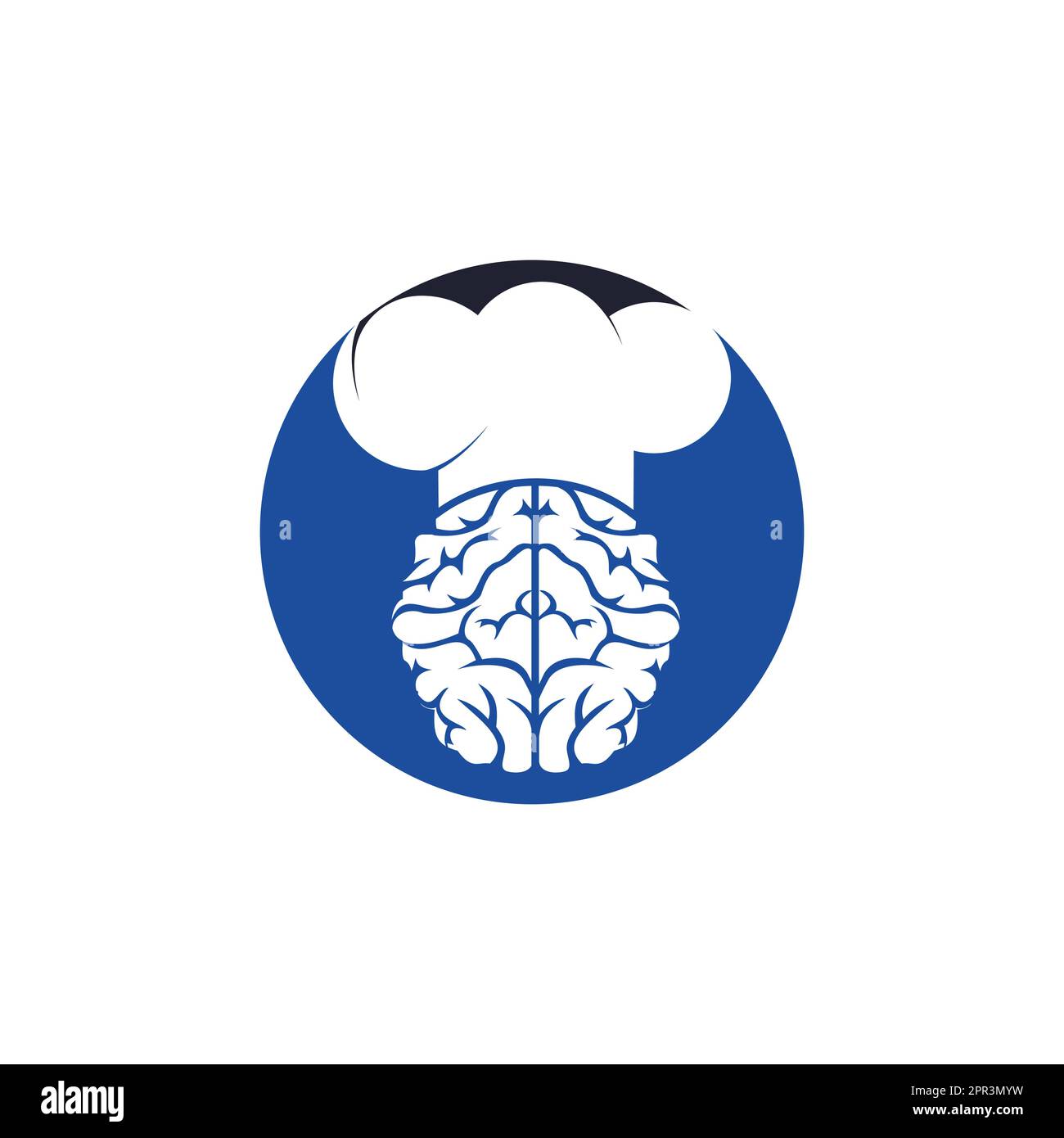 Smart chef vector logo design concept. Brain and chef hat icon Stock ...