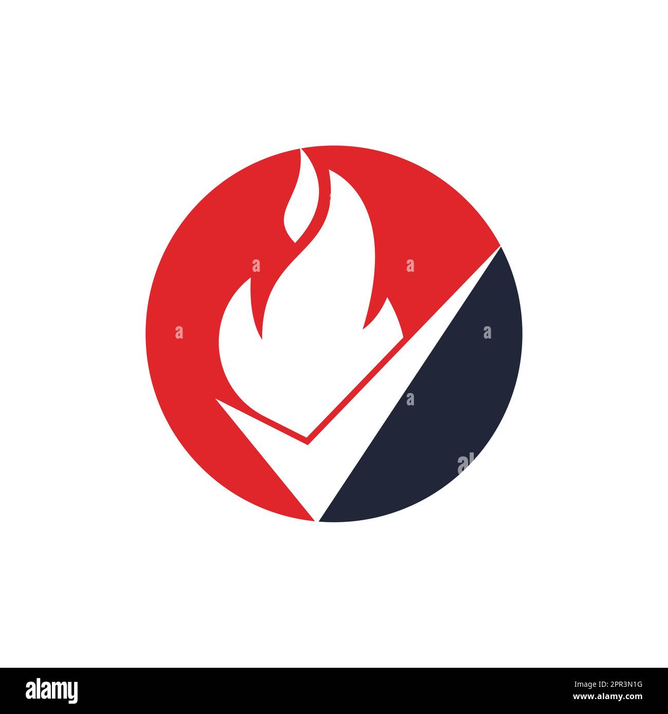 Fire check vector logo design template. Fire and checkmark icon design ...