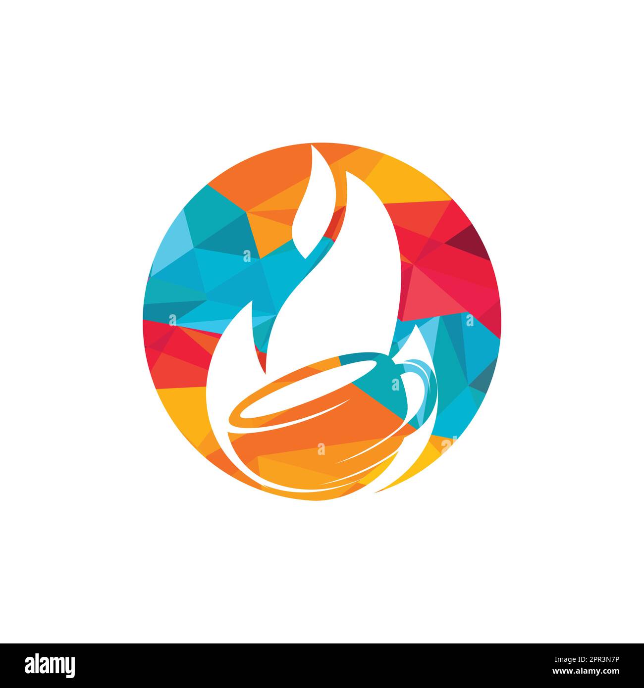 Fire flame hot roasted coffee logo design. Hot coffee shop logo with ...