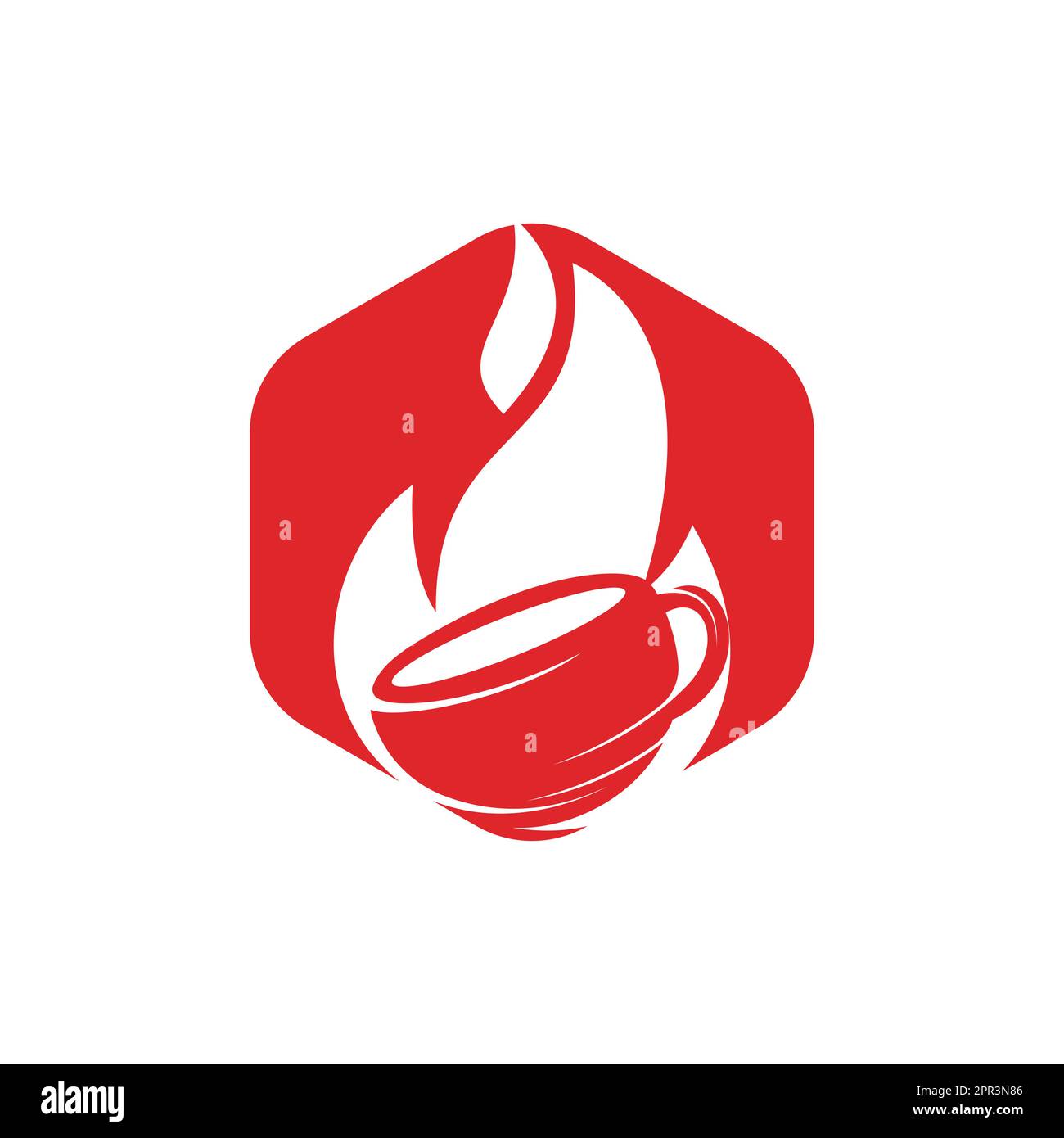 Fire flame hot roasted coffee logo design. Hot coffee shop logo with ...
