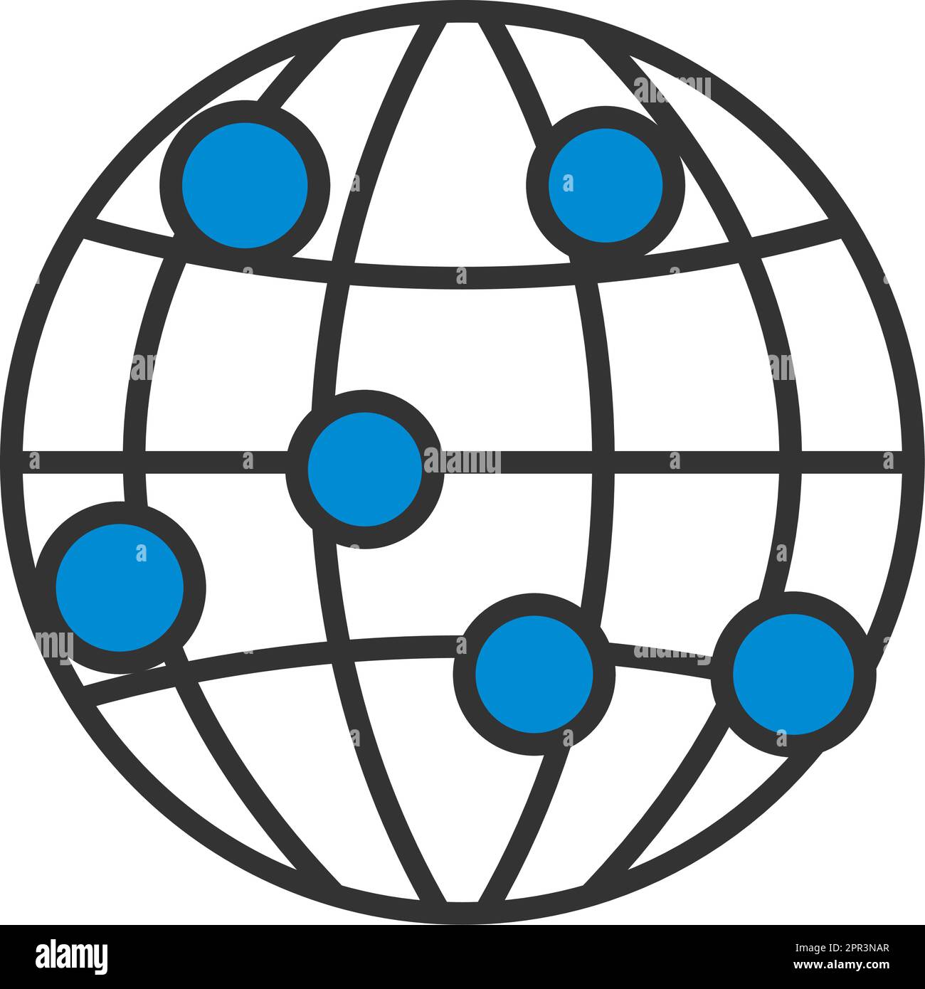 Globe Connection Point Icon Stock Vector Image & Art - Alamy