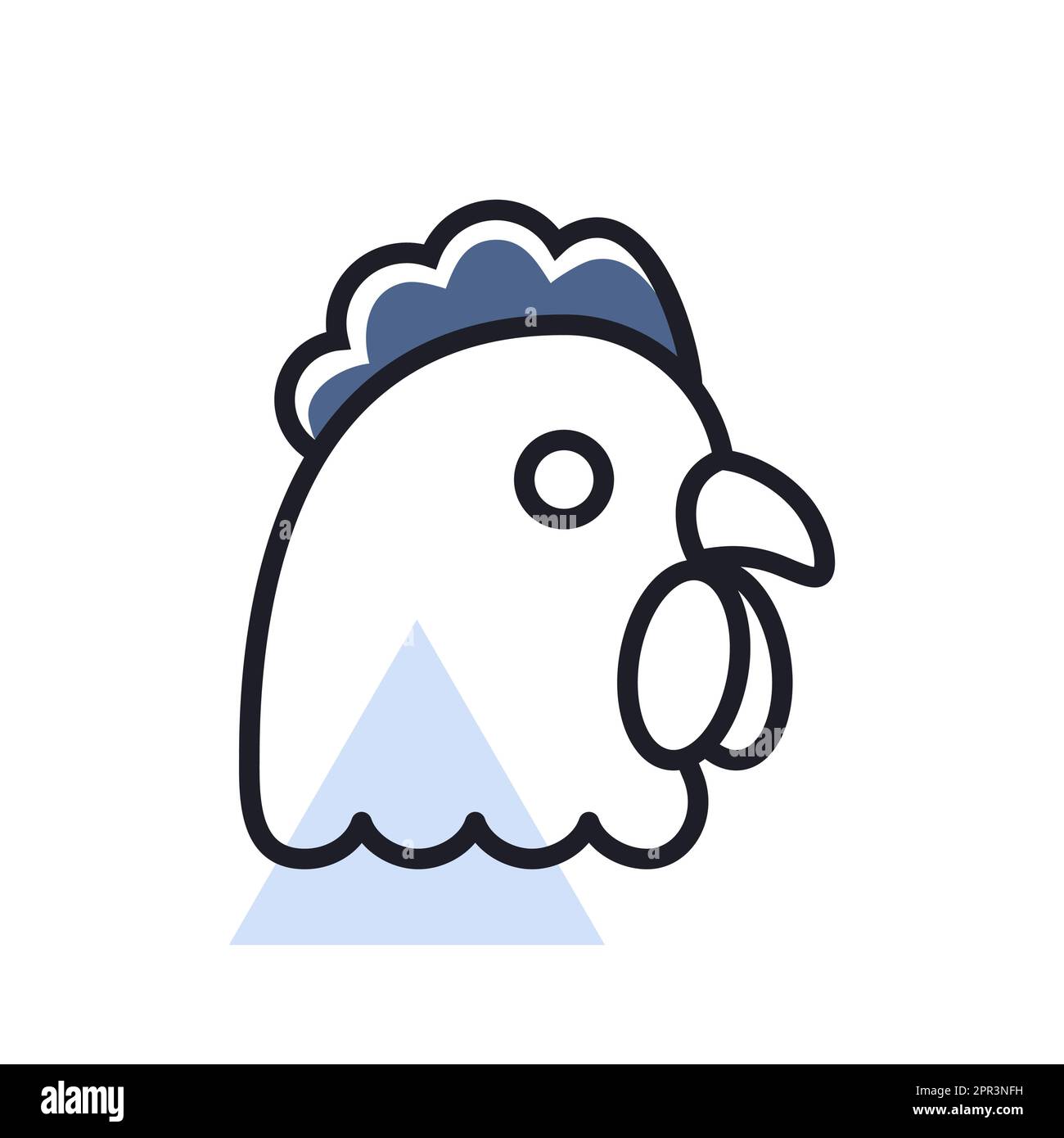 Chicken vector icon. Animal head vector Stock Vector Image & Art - Alamy