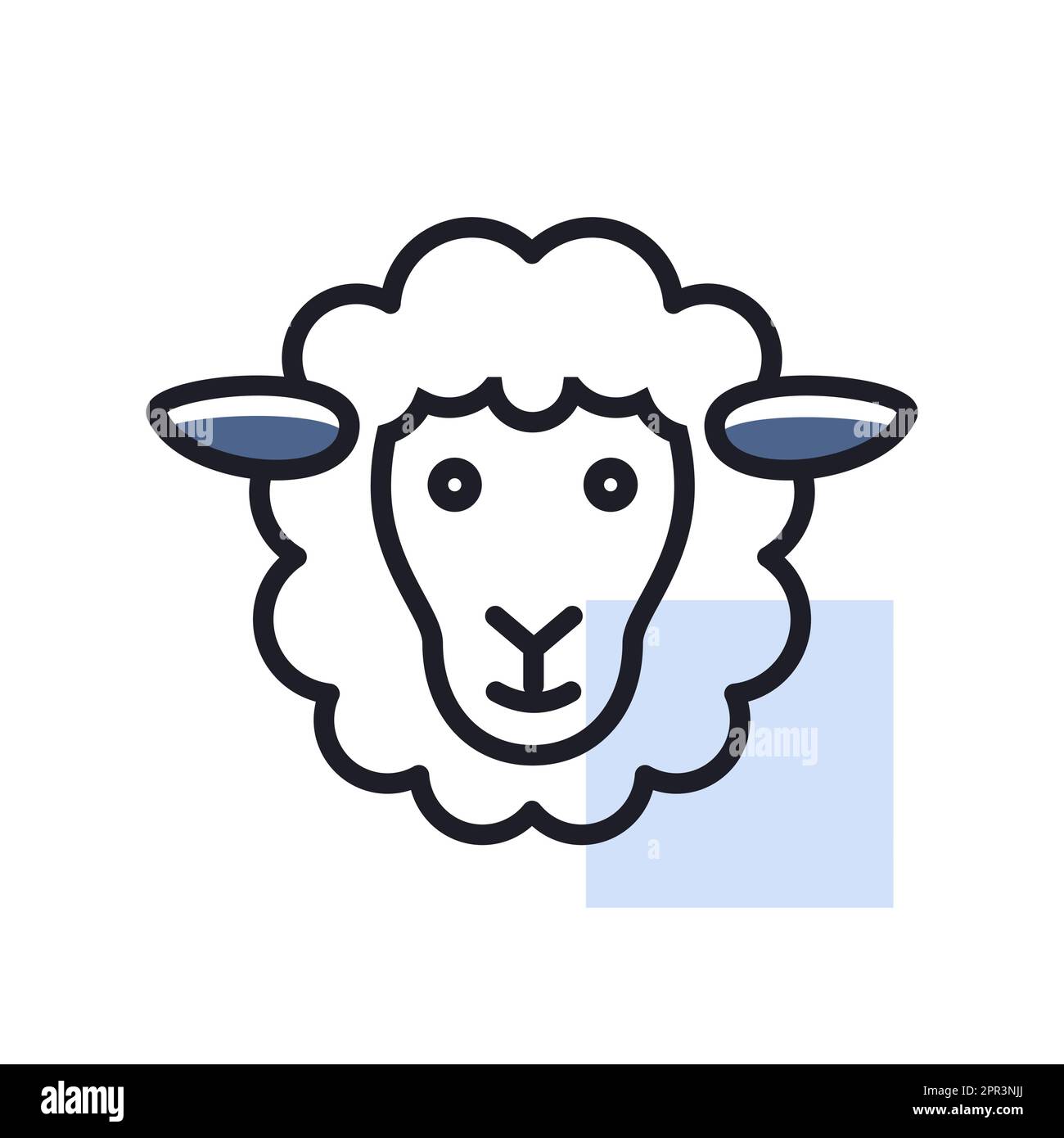 Sheep vector icon. Animal head sign Stock Vector Image & Art - Alamy