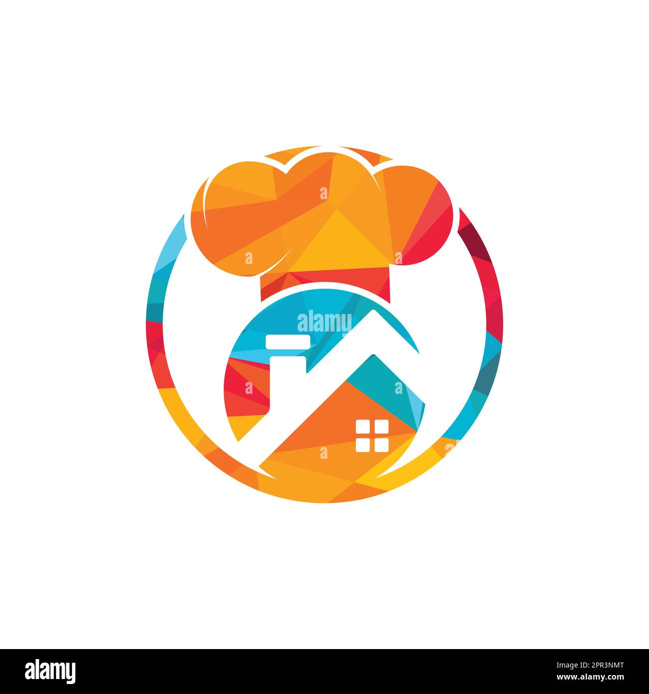 Home chef icon logo design. Cooking at home vector logo design Stock ...