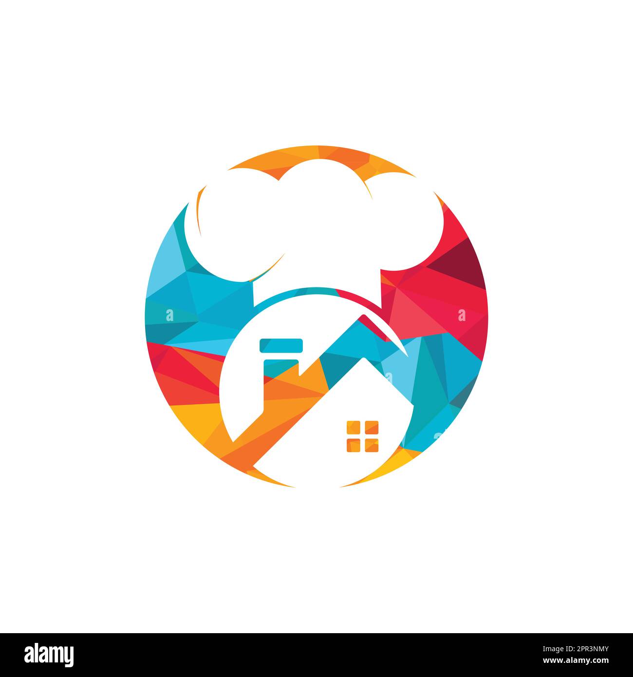 Home chef icon logo design. Cooking at home vector logo design Stock ...