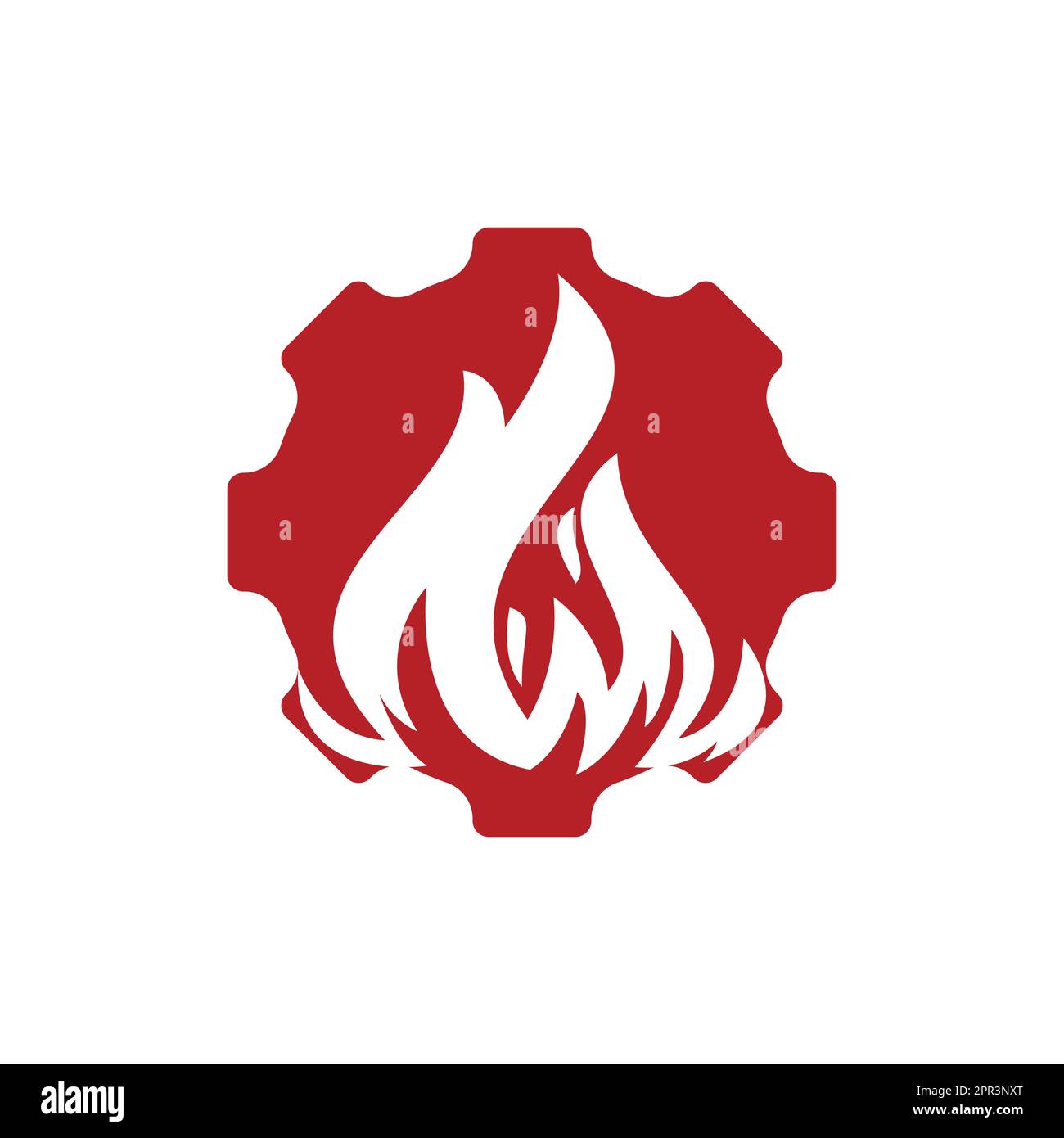 Gear and fire vector logo design template Stock Vector Image & Art - Alamy