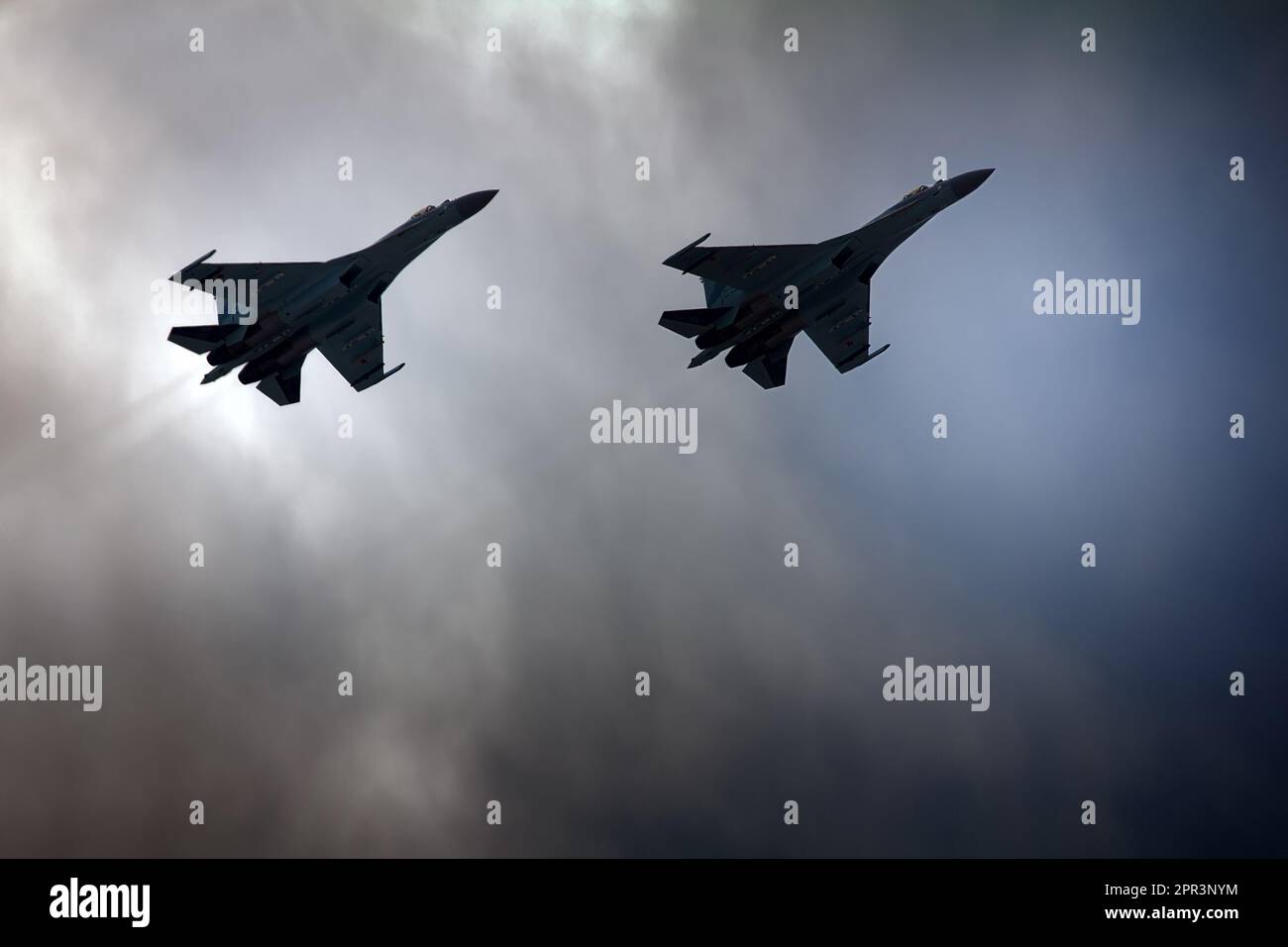 Saint Petersburg, Russia - May 9, 2017: Russian military aircraft MiG ...