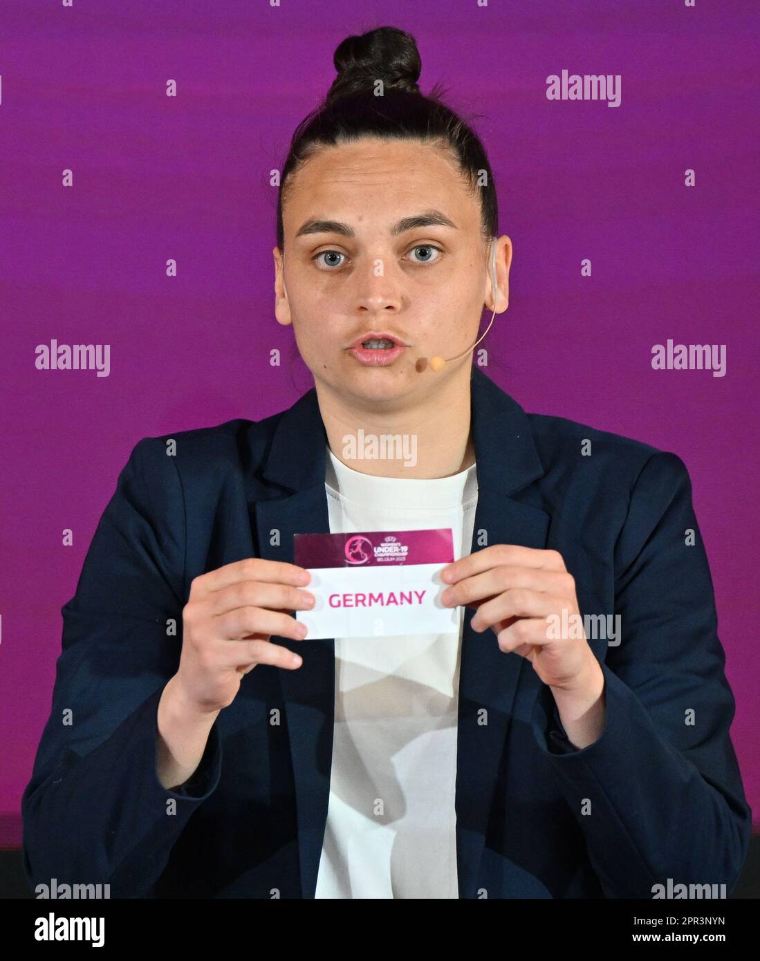 Tubize, Belgium - April 26 : Nicky Evrard , Ambassador & Belgian Red ...