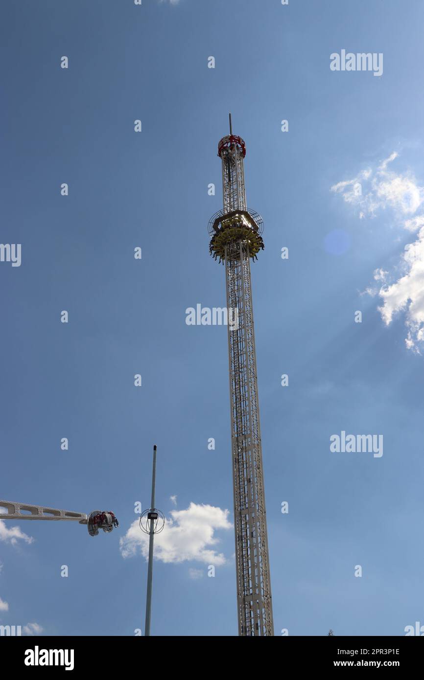 Prater Tower at Prater amusement park Vienna Stock Photo - Alamy