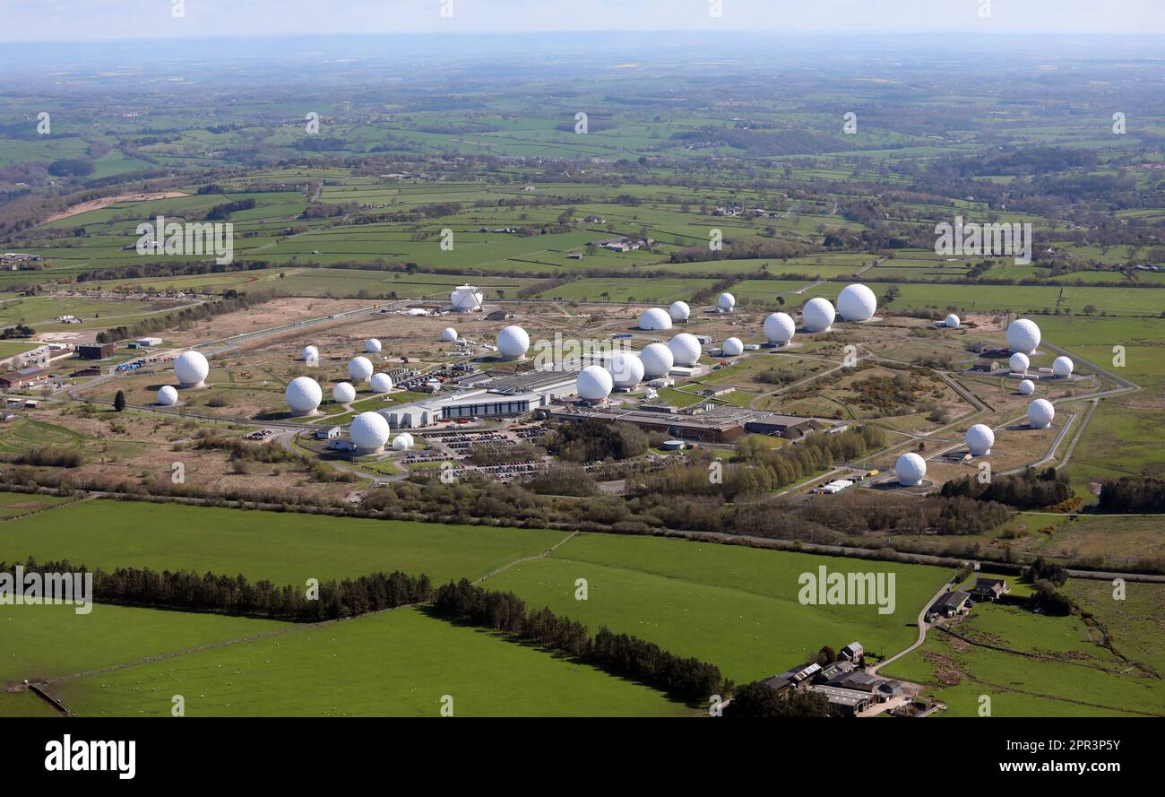aerial view of Menwith Hill near Harrogate, North Yorkshire Stock Photo ...