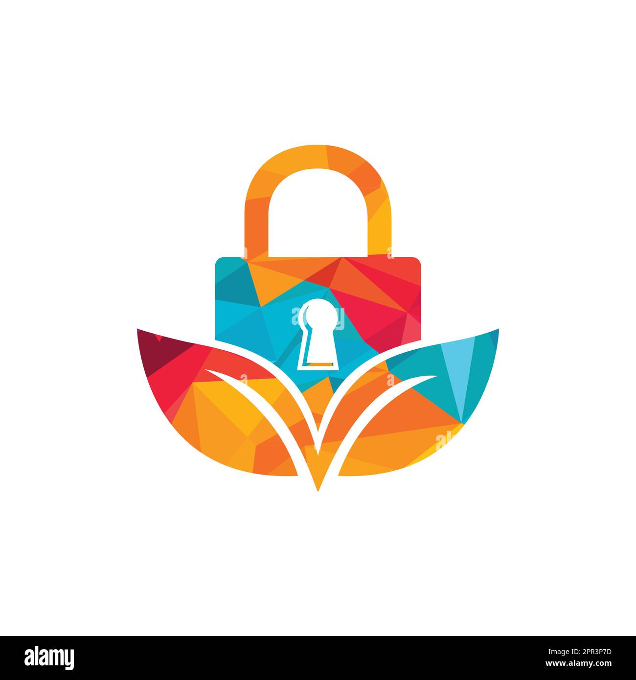 Padlock leaf vector logo design. Nature security lock logo design ...