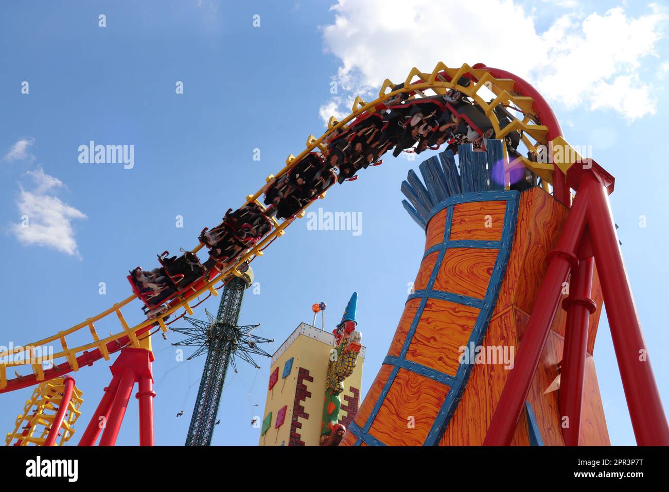 Boomerang roller coaster hi-res stock photography and images - Alamy