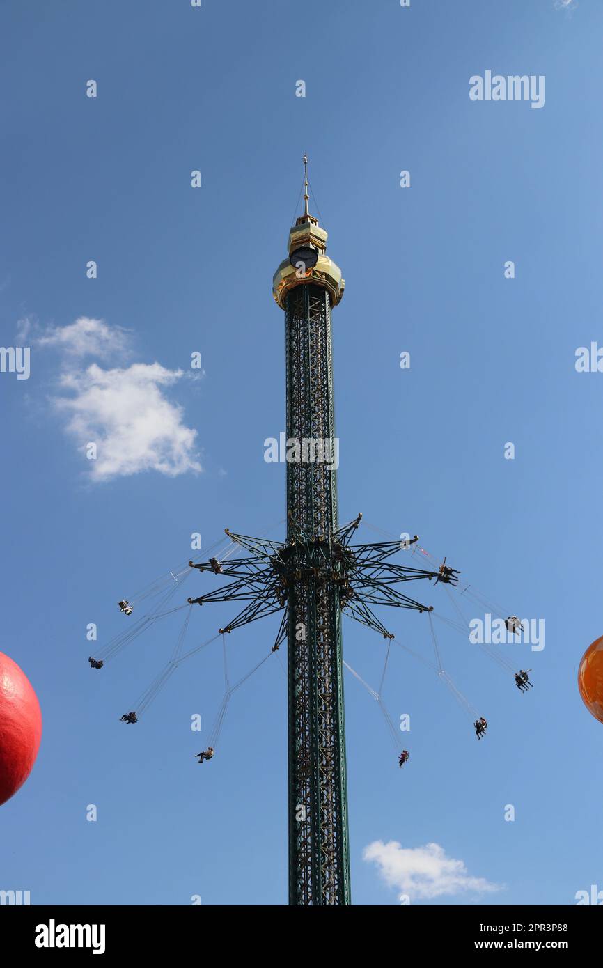 Prater Tower at Prater amusement park Vienna Stock Photo - Alamy