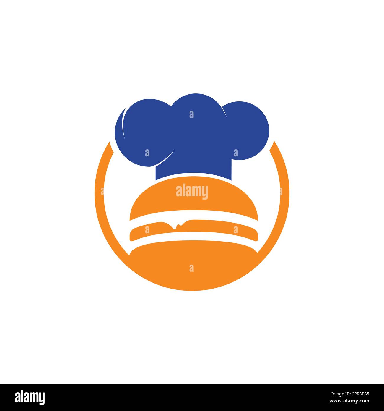 Burger chef vector logo design template. Retro fast food burger badge ...