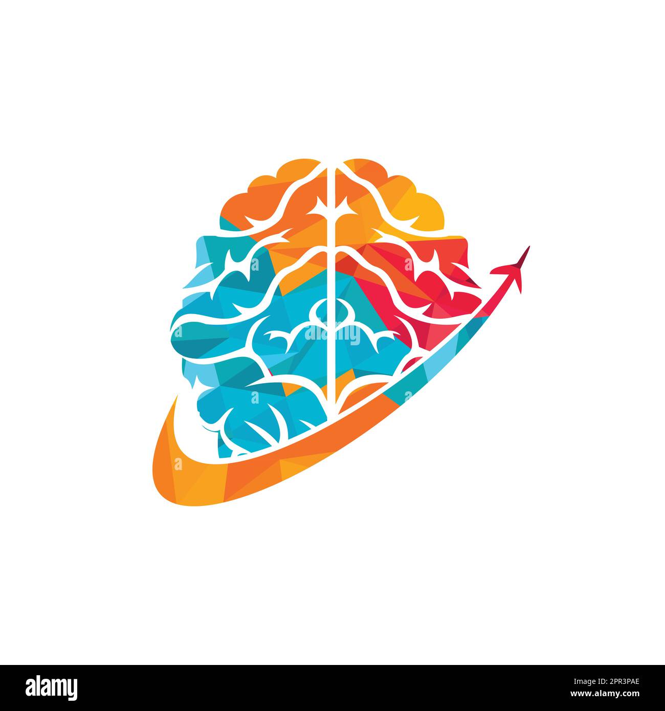Smart travel vector logo design. Brain travel logo icon design Stock ...