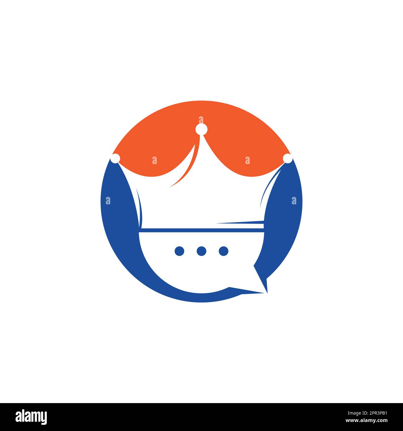 King chat vector logo design template. Chat with crown icon design ...