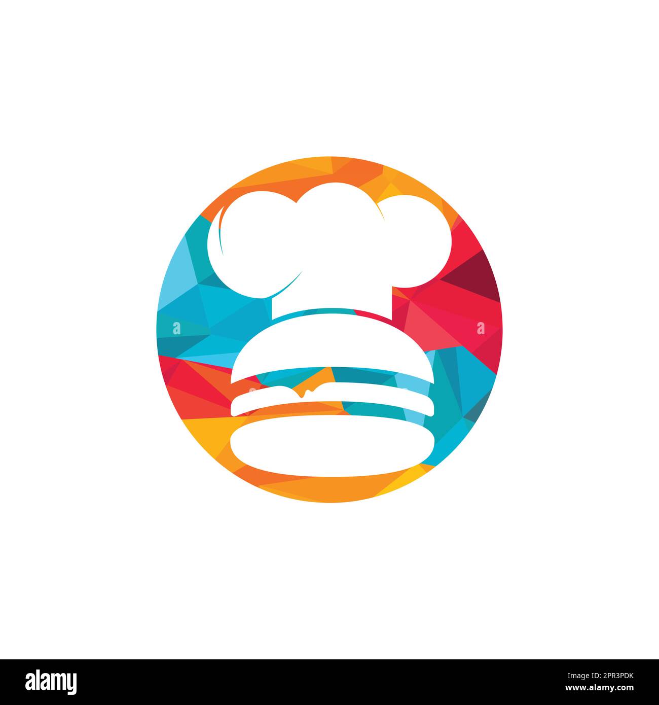 Burger chef vector logo design template. Retro fast food burger badge ...