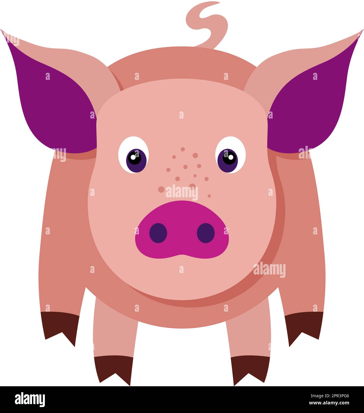 Funny pig isolated on white Stock Photo - Alamy