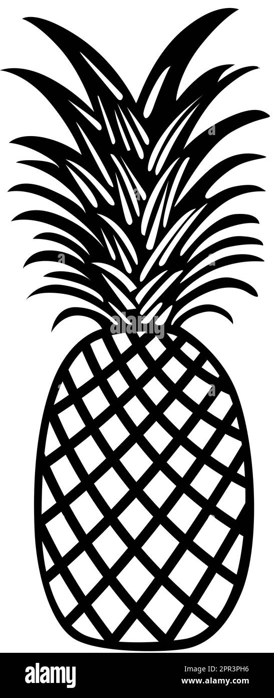 Cute pineapple on cartoon Cut Out Stock Images & Pictures - Alamy