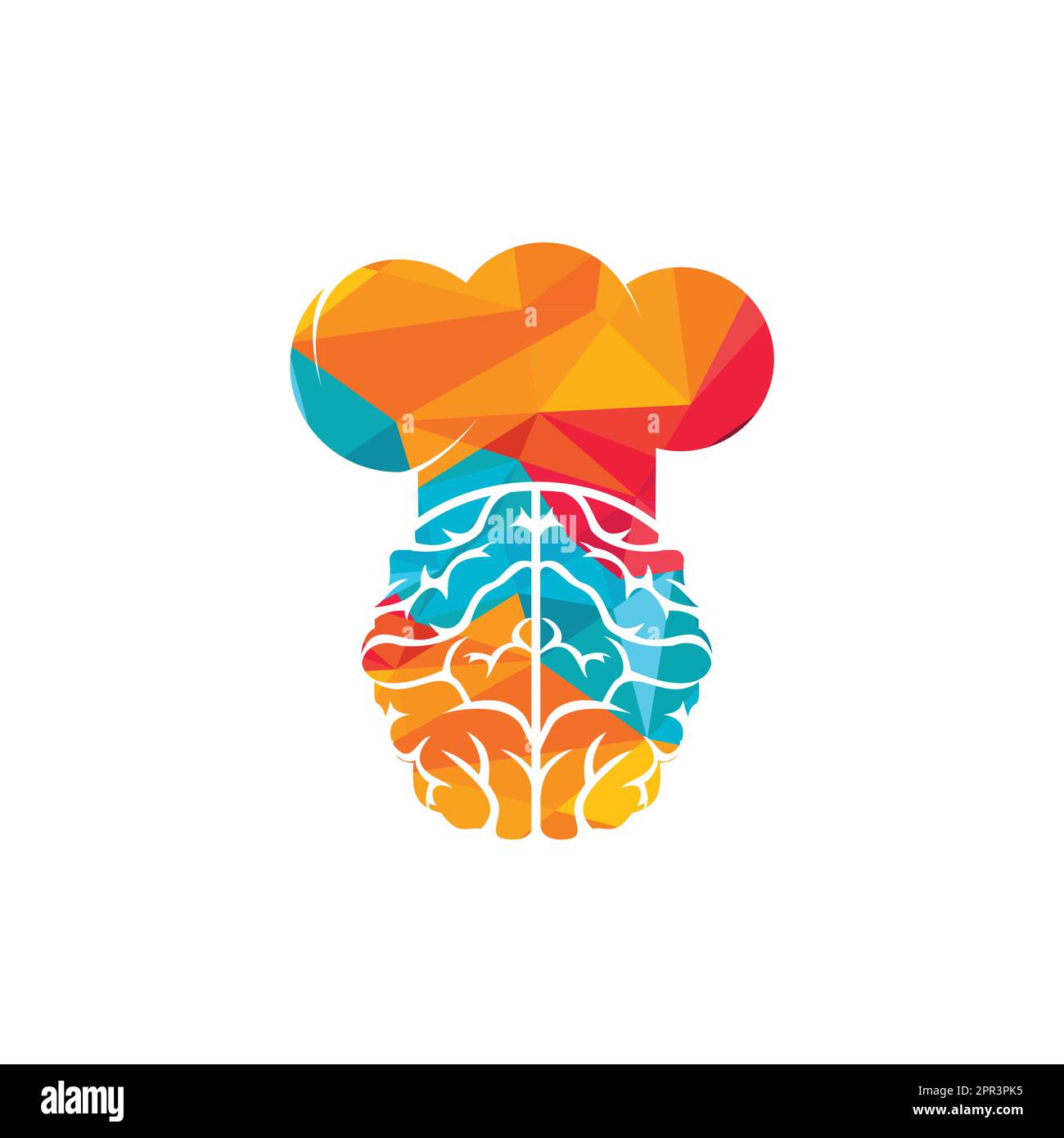 Smart chef vector logo design concept. Brain and chef hat icon Stock ...
