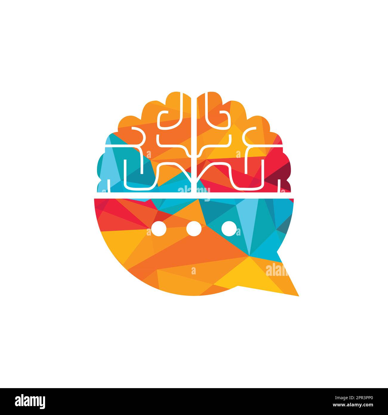Brain chat vector logo template. Brain Consult logo design concept ...