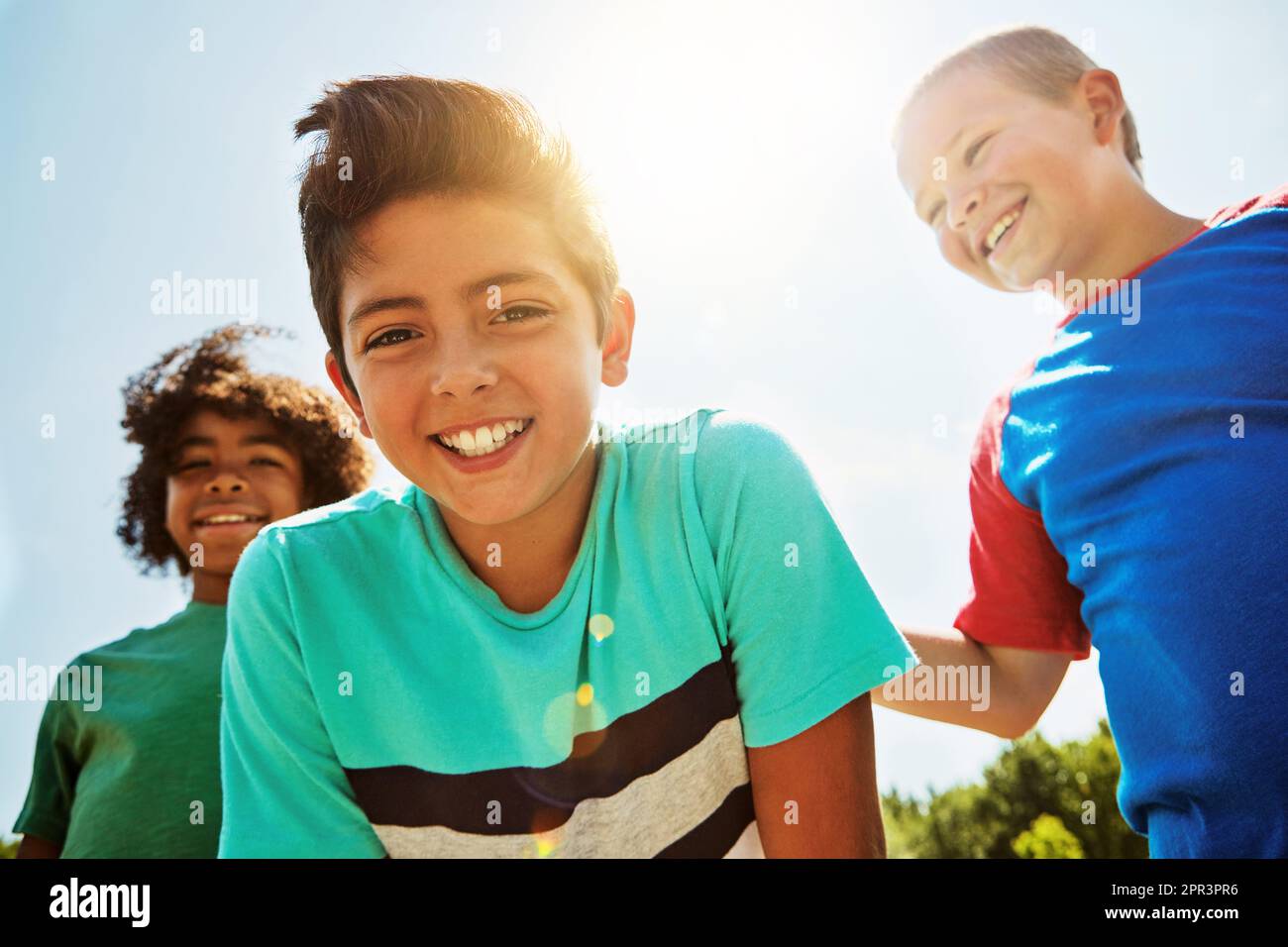 The best days are spent with my dudes. Portrait of a group of diverse ...