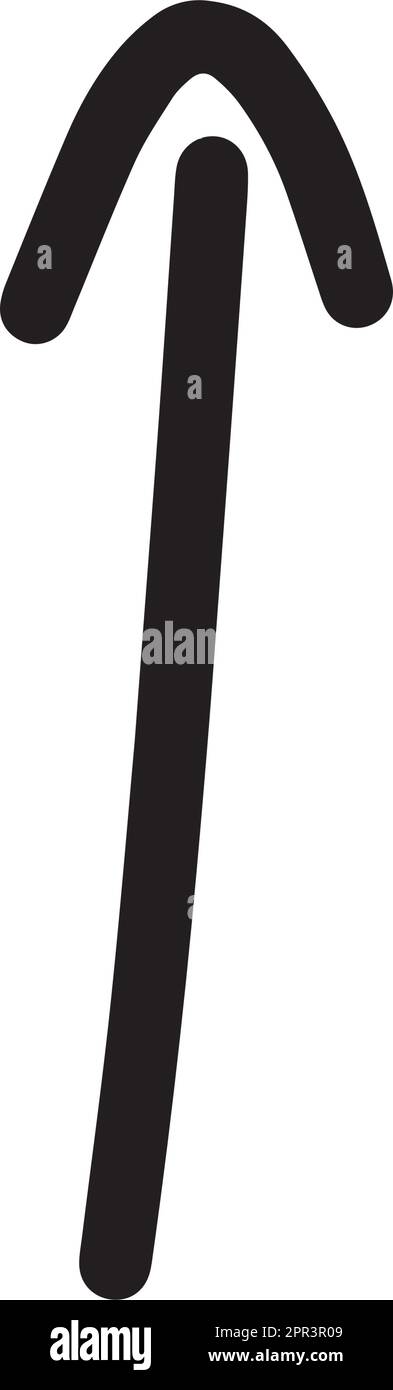 Arrow symbol hand drawn icon vector for web and application in a flat ...