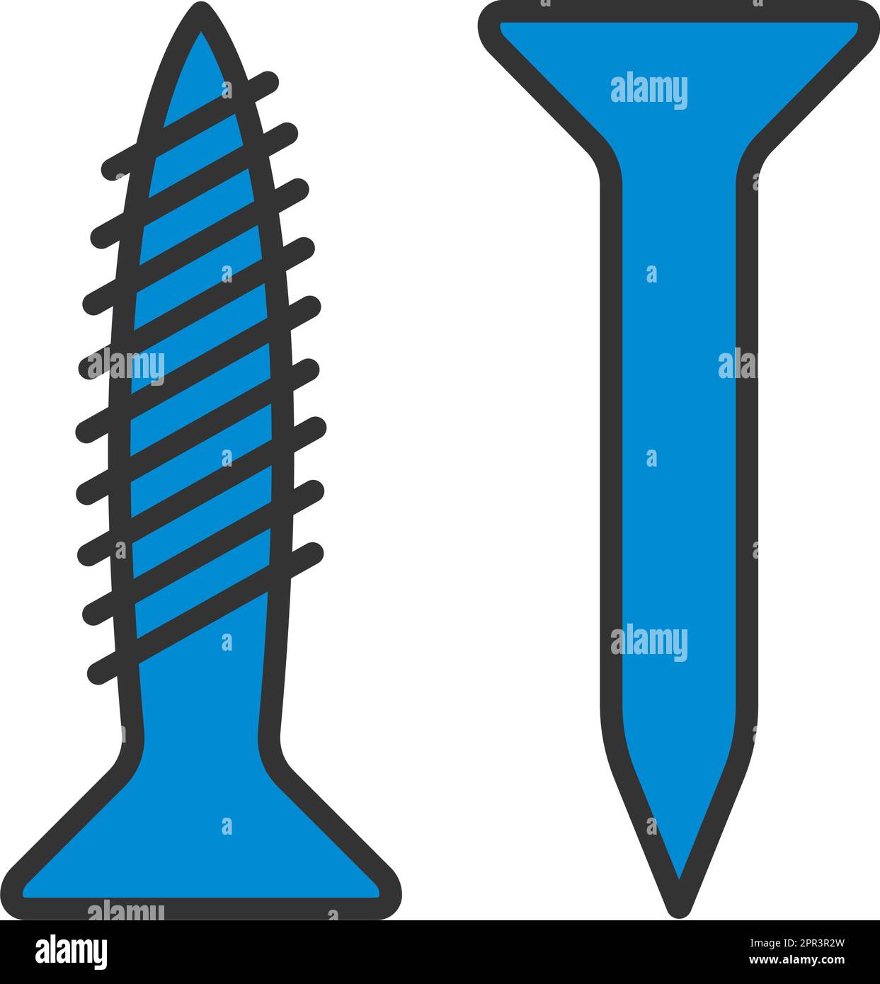 Steel nail icon outline Cut Out Stock Images & Pictures - Alamy