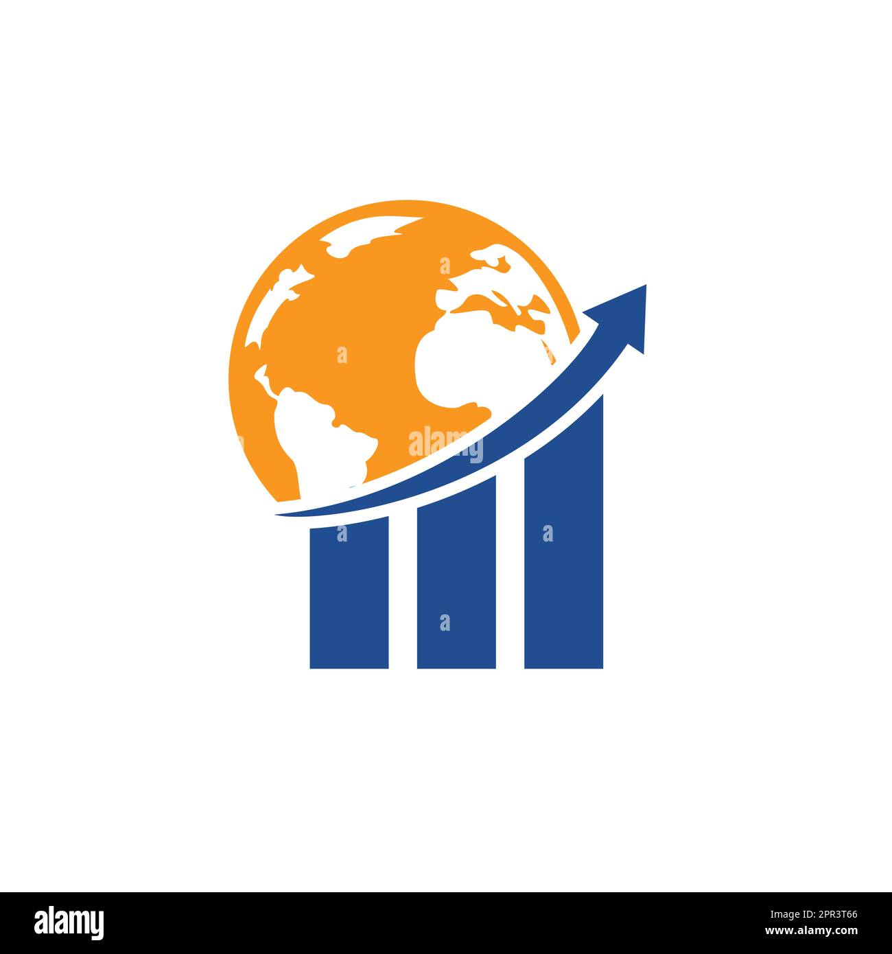 World Stats vector logo design template. World finance logo design ...