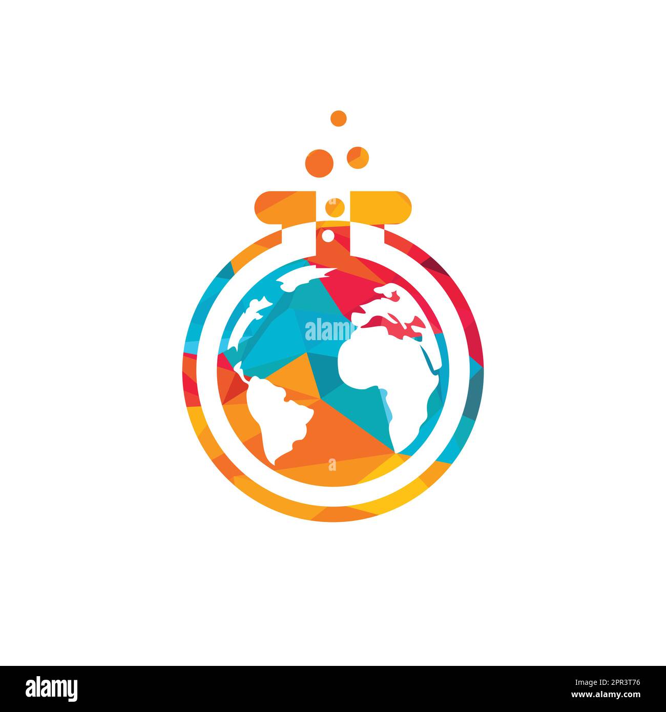 World Science vector logo design. Planet logo with science lab logo ...