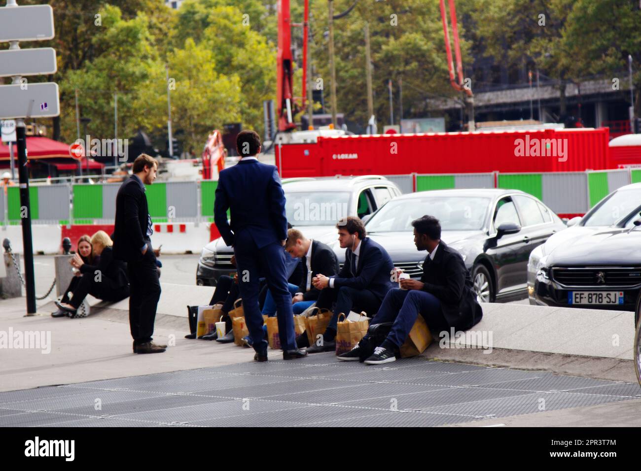 Paris, France - September 25, 2017: young employee, office workers ...