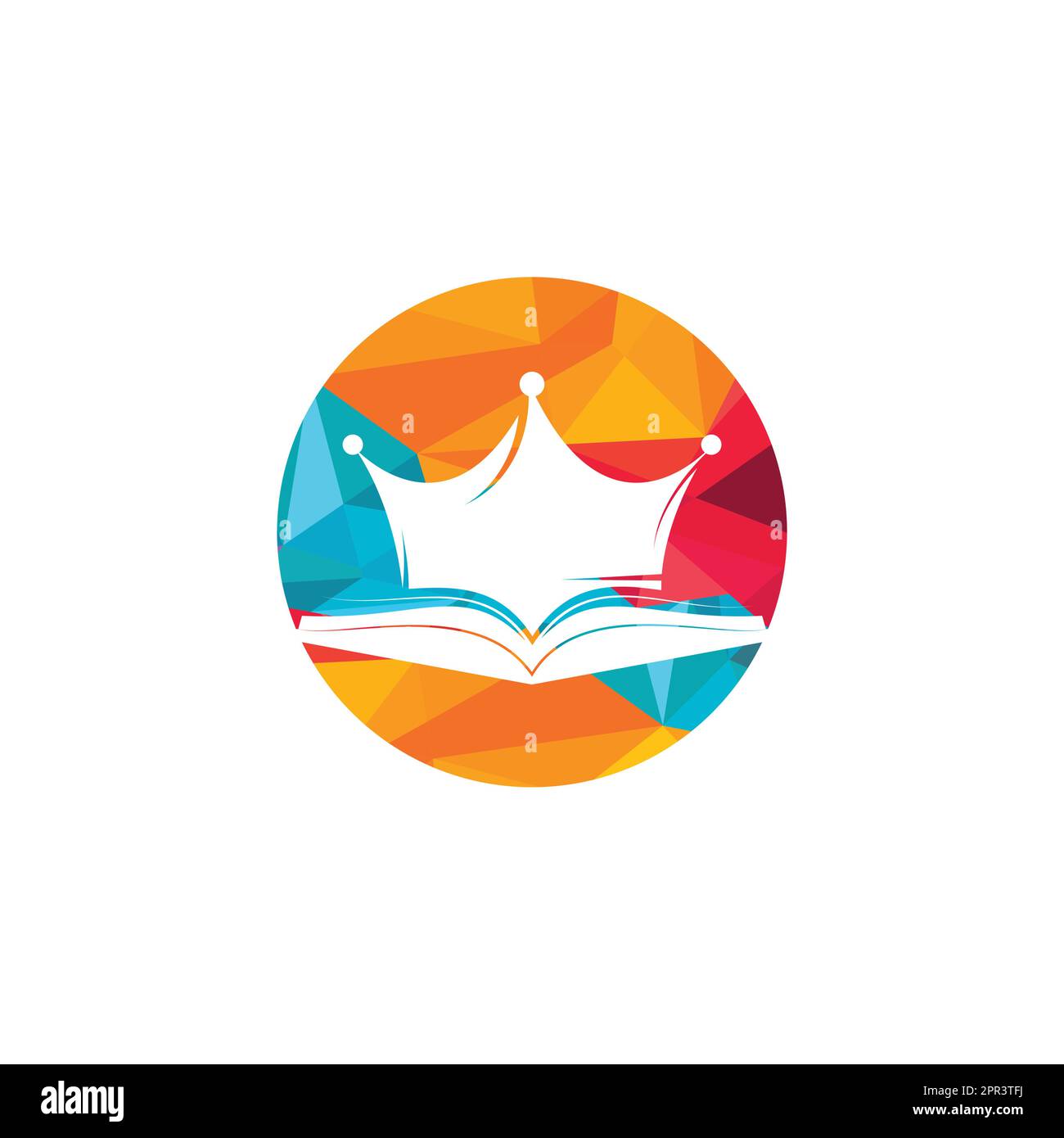 King Book vector logo template design. Vector book and crown logo ...