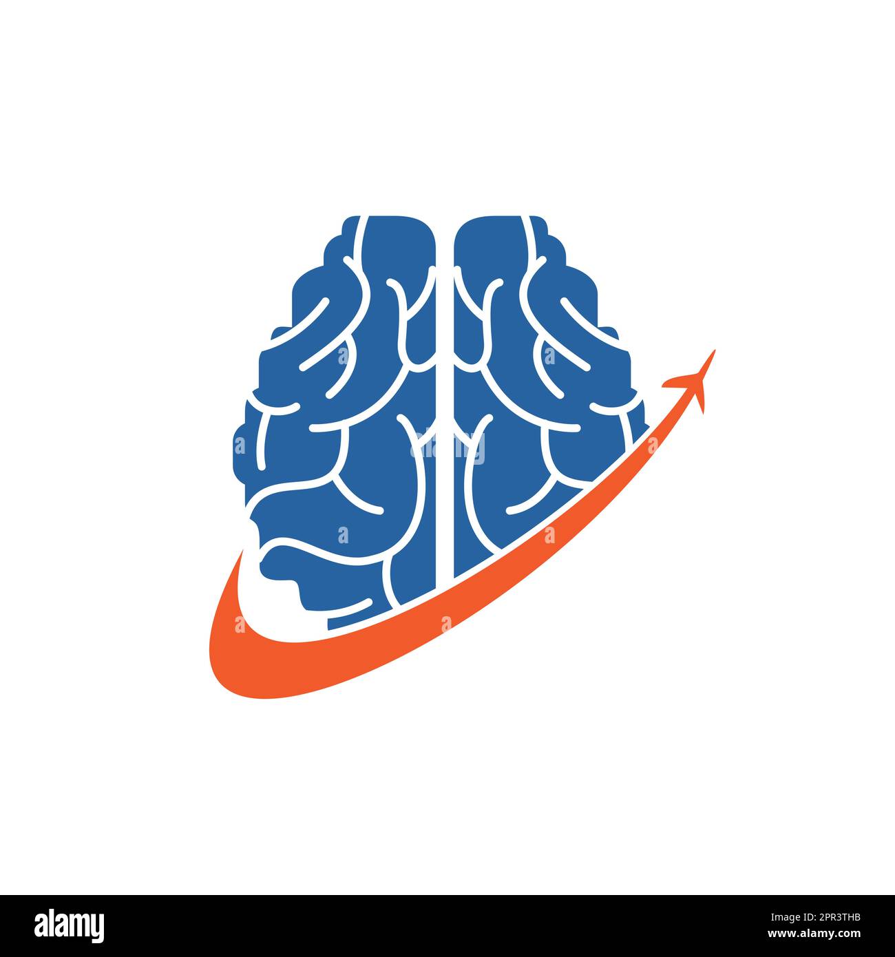 Smart travel vector logo design. Brain travel logo icon design Stock ...