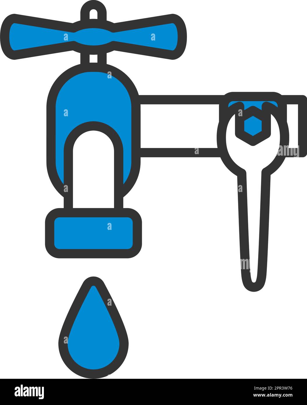 Sanitary faucet icon outline Cut Out Stock Images & Pictures - Alamy