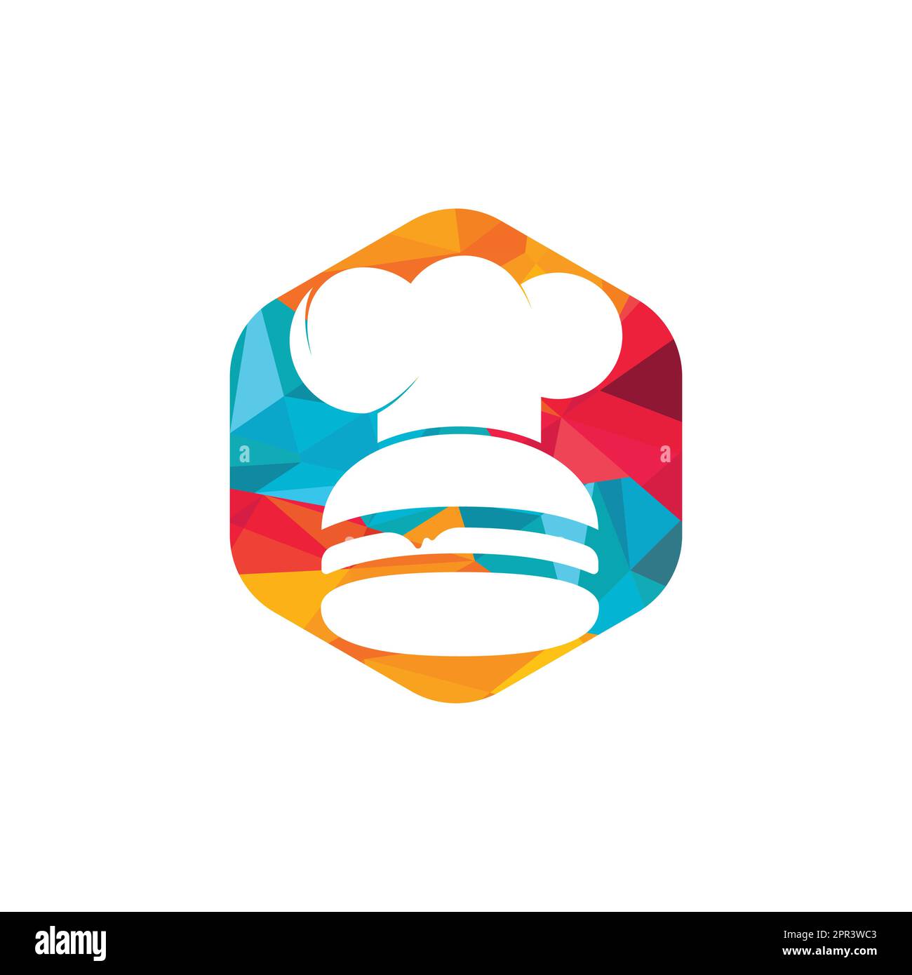 Burger chef vector logo design template. Retro fast food burger badge ...