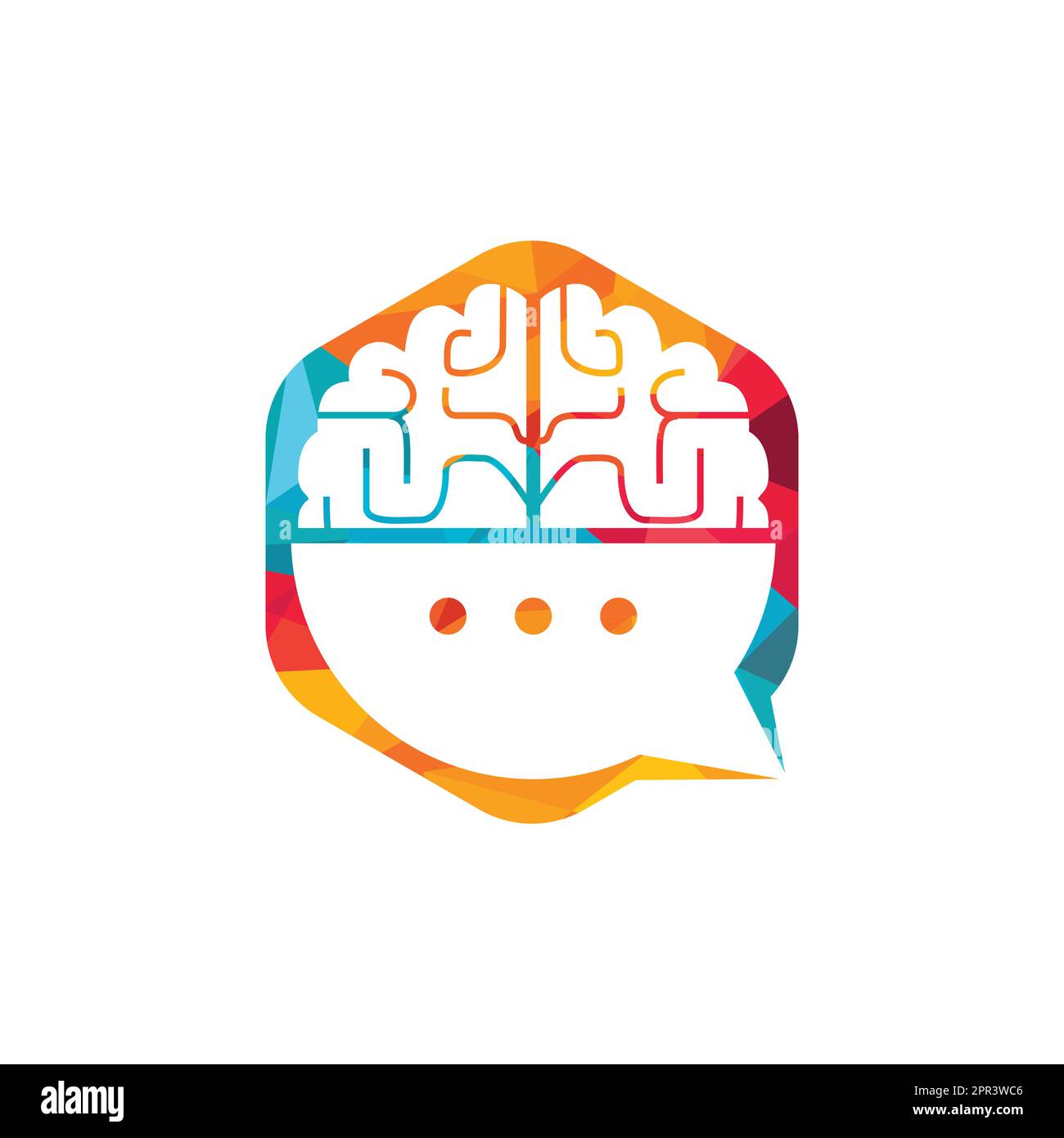 Brain chat vector logo template. Brain Consult logo design concept ...